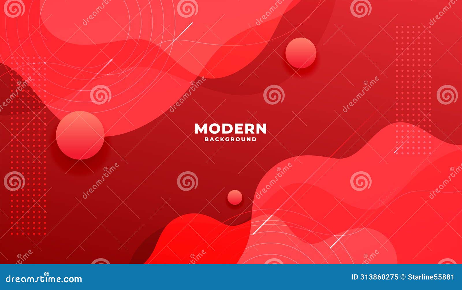 Modern Fluid Red Gradient Banner with Curve Shapes Stock Vector ...