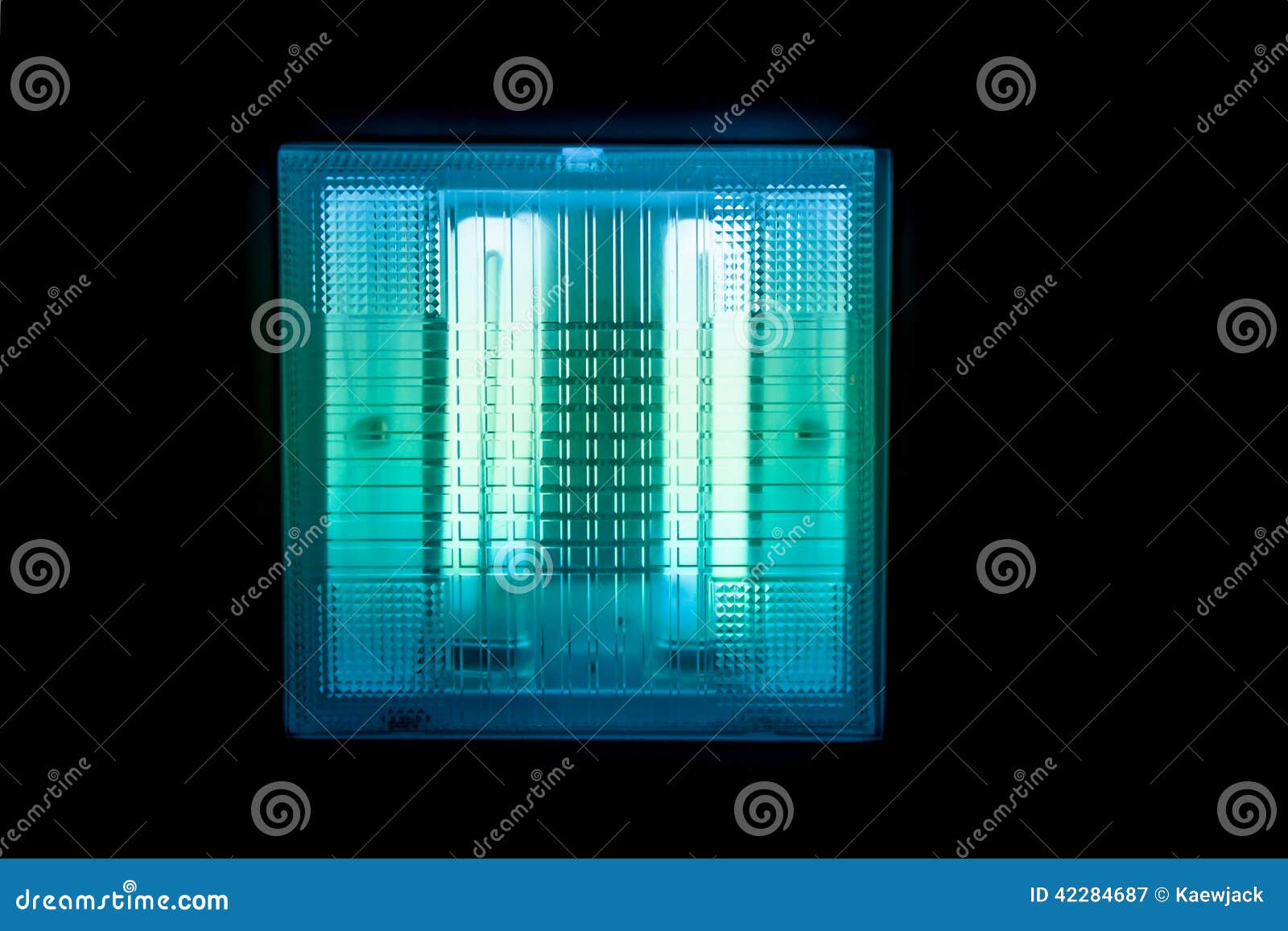 Modern Fluorescent Lamp on Ceiling Stock Image - Image of lamp ...