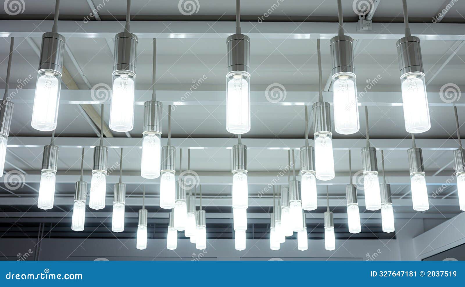 Modern Fluorescent Light Bulbs Stock Illustration - Illustration of light, illumination: 327647181