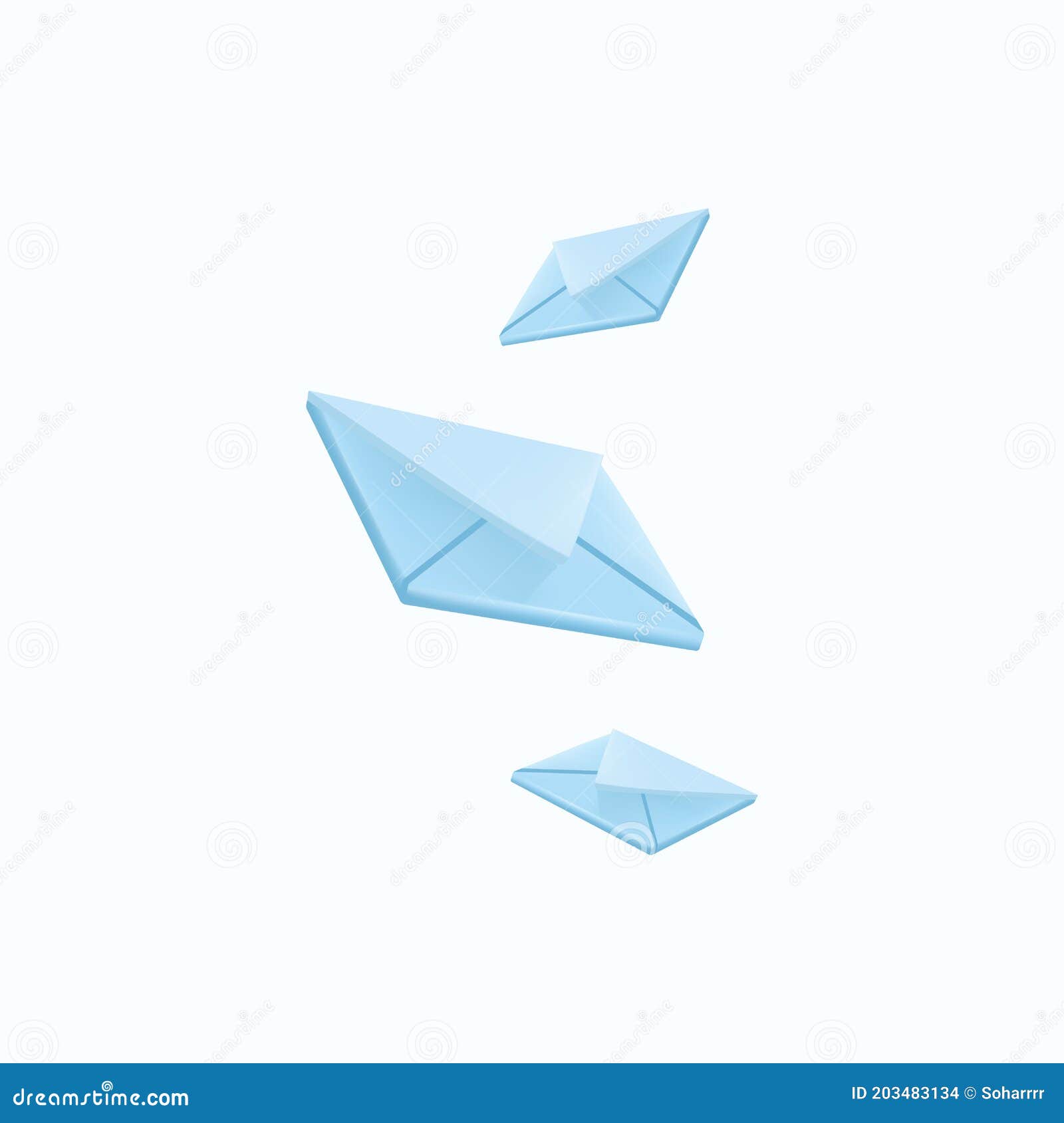 Modern Fly Mail 3D Icon Vector Design Template Stock Vector ...