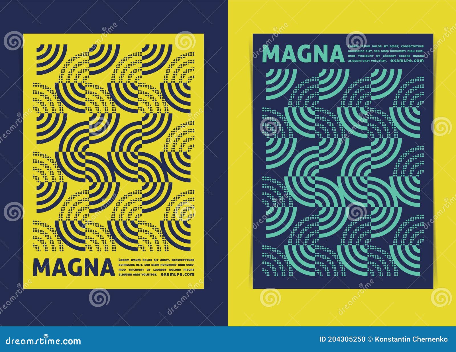 Modern Flyer Design Template with Abstract Modern Geometric Pattern ...