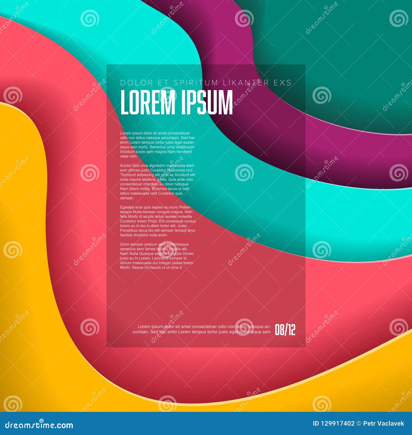 Modern flyer template stock vector. Illustration of flyer - 129917402