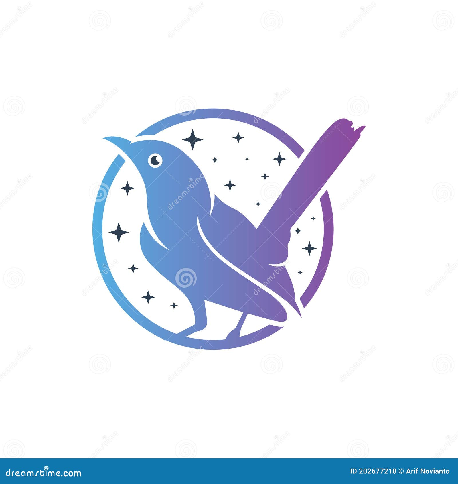 Modern Flying Starling Logo Stock Vector - Illustration of freedom ...