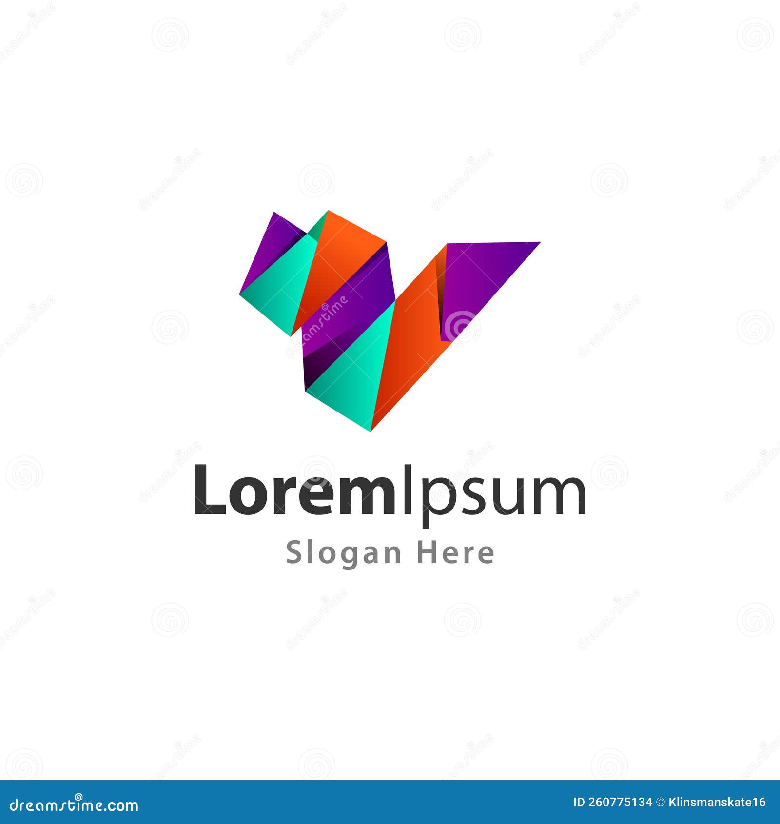 Modern Folded Line Logo Template Design Vector Stock Vector ...