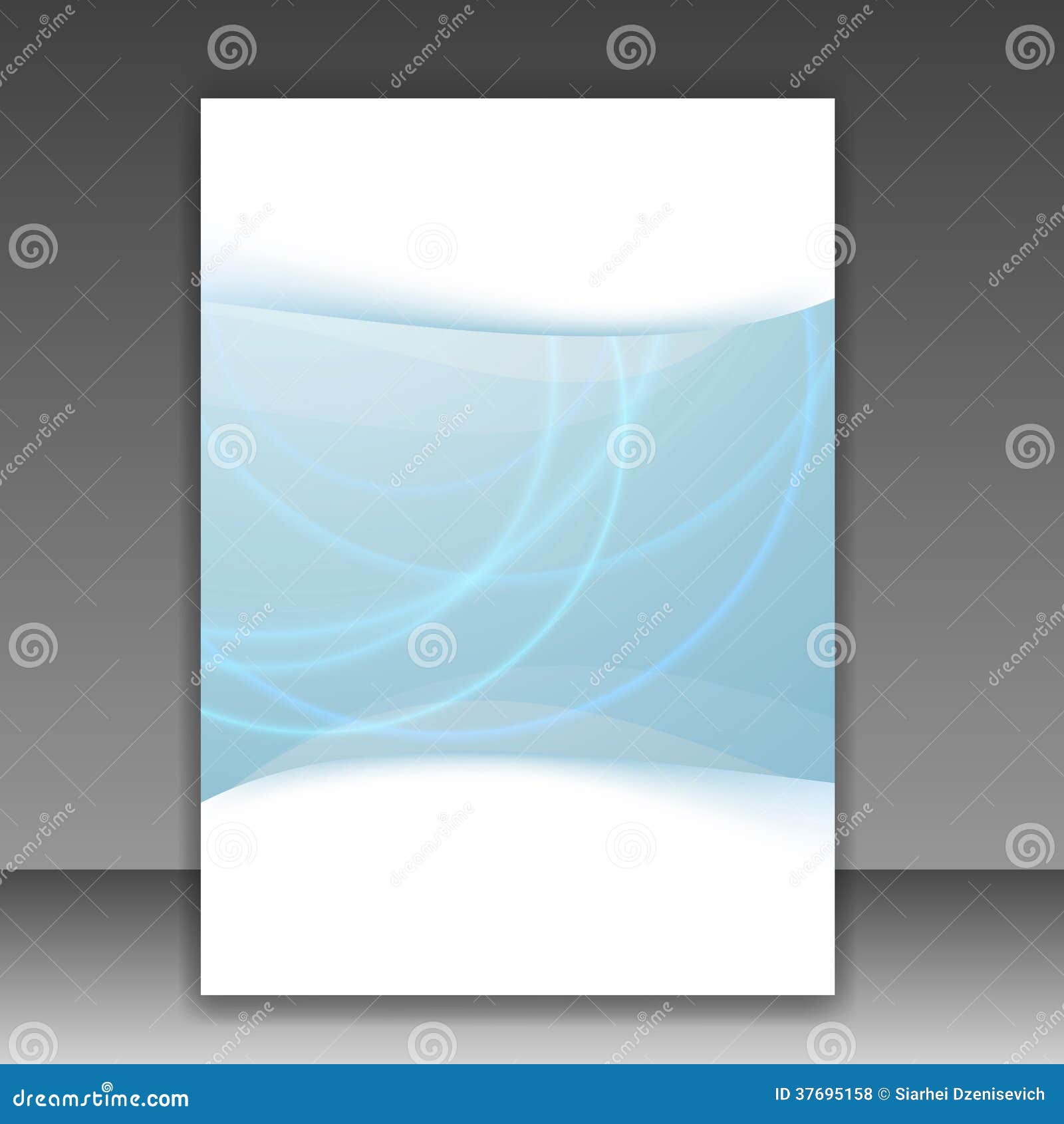Modern Folder Template - Bright Blue Lines Stock Vector - Illustration ...