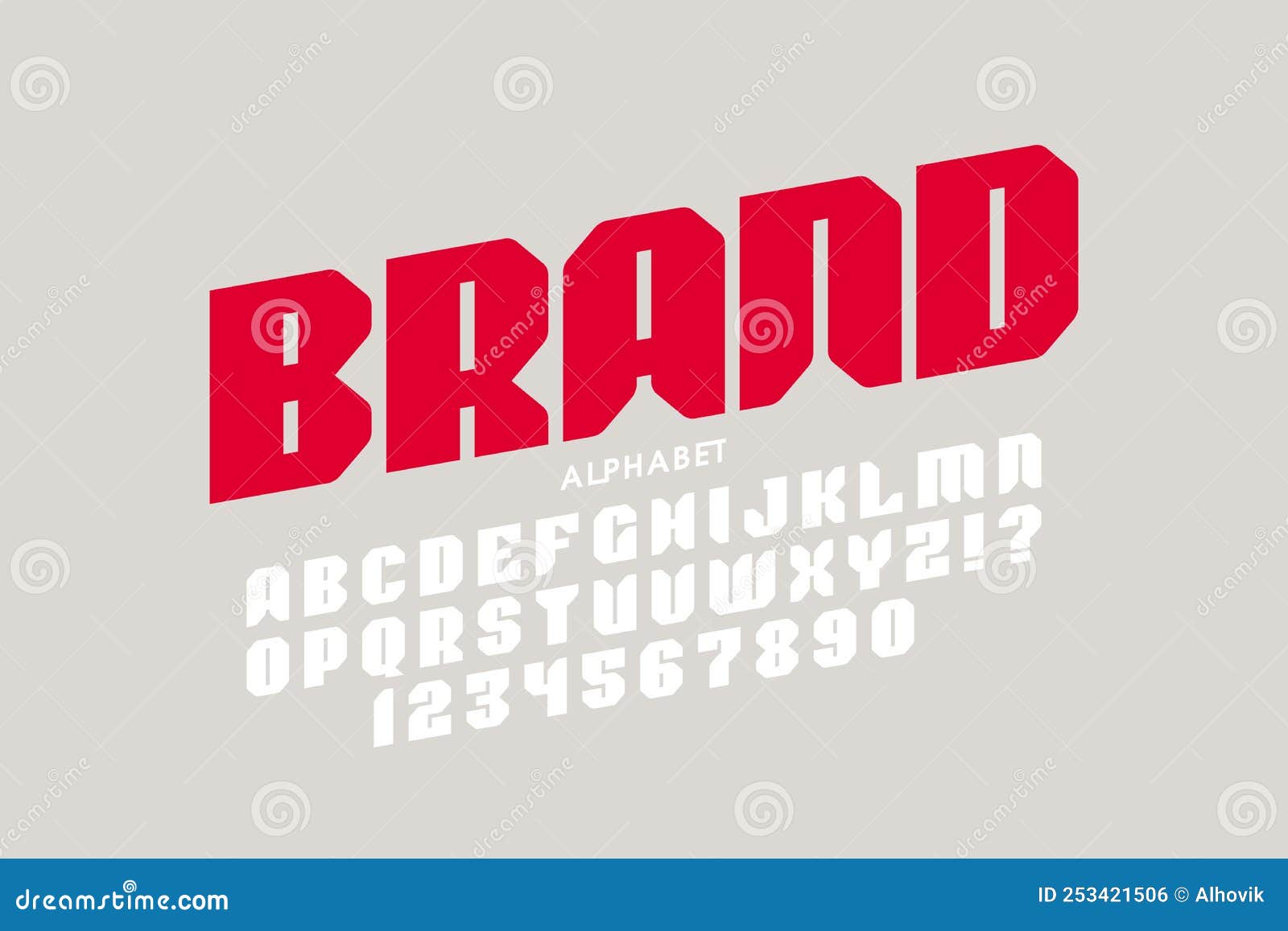 Modern font design stock vector. Illustration of numbers - 253421506