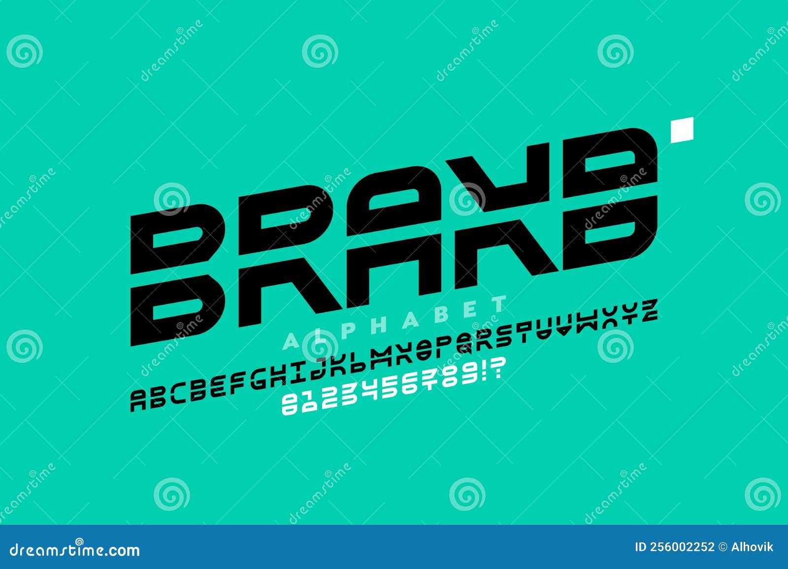 Modern font design stock vector. Illustration of minimalist - 256002252