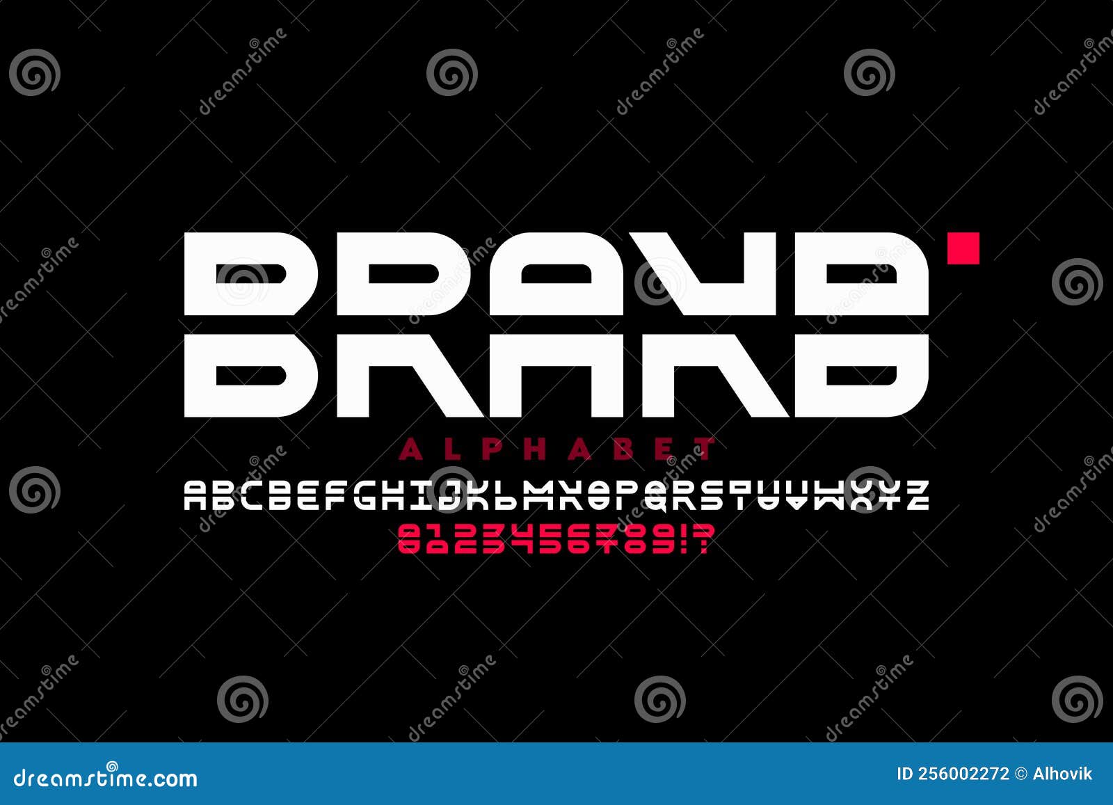 Modern font design stock vector. Illustration of graphic - 256002272