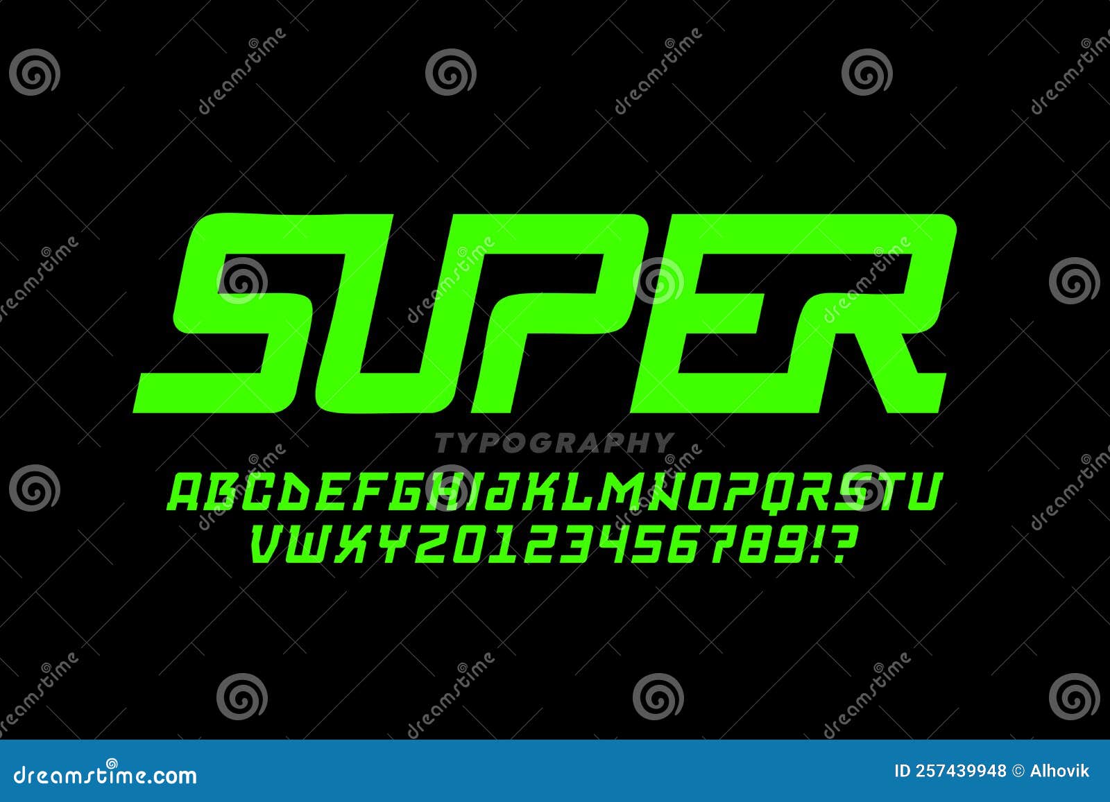 Modern Font Design with Linked Letters Stock Vector - Illustration of ...