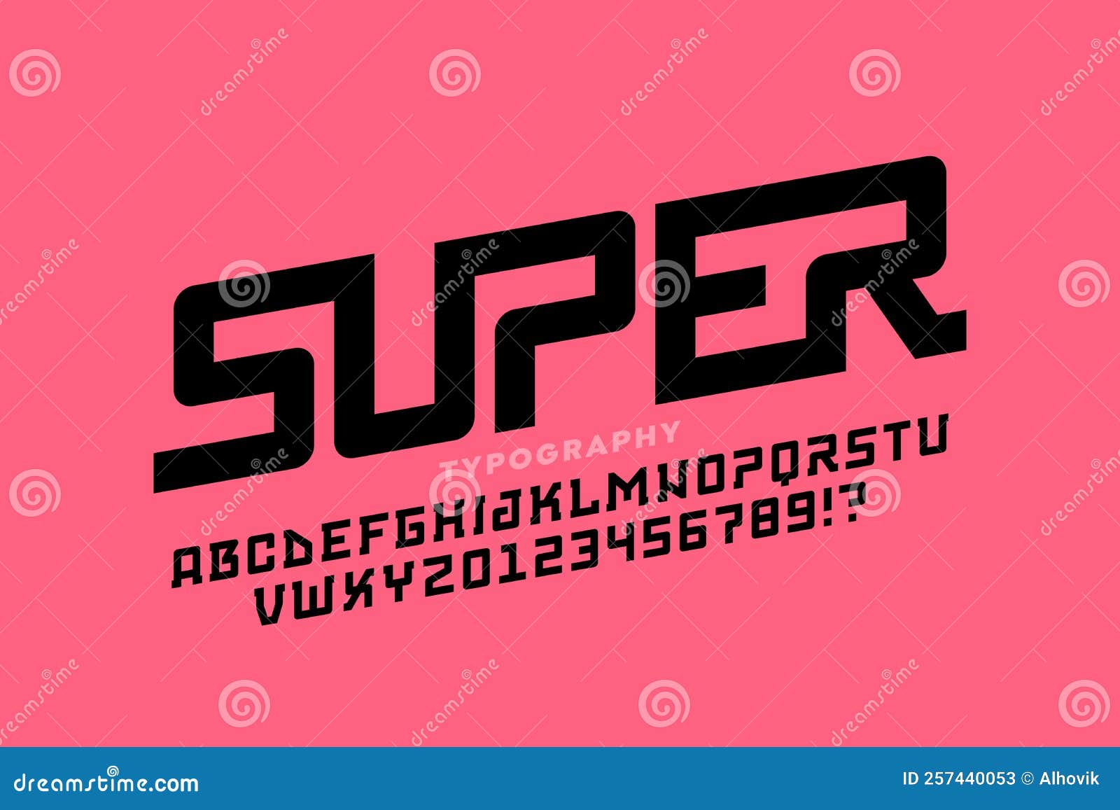 Modern Font Design with Linked Letters Stock Vector - Illustration of ...