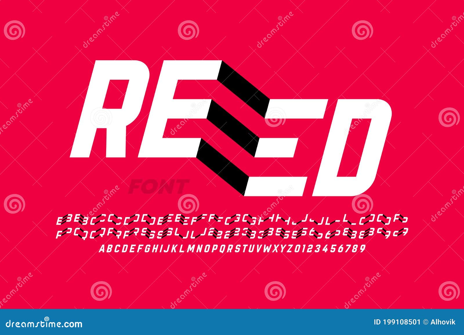 Modern Font Design with Some Alternate Letters Stock Vector ...