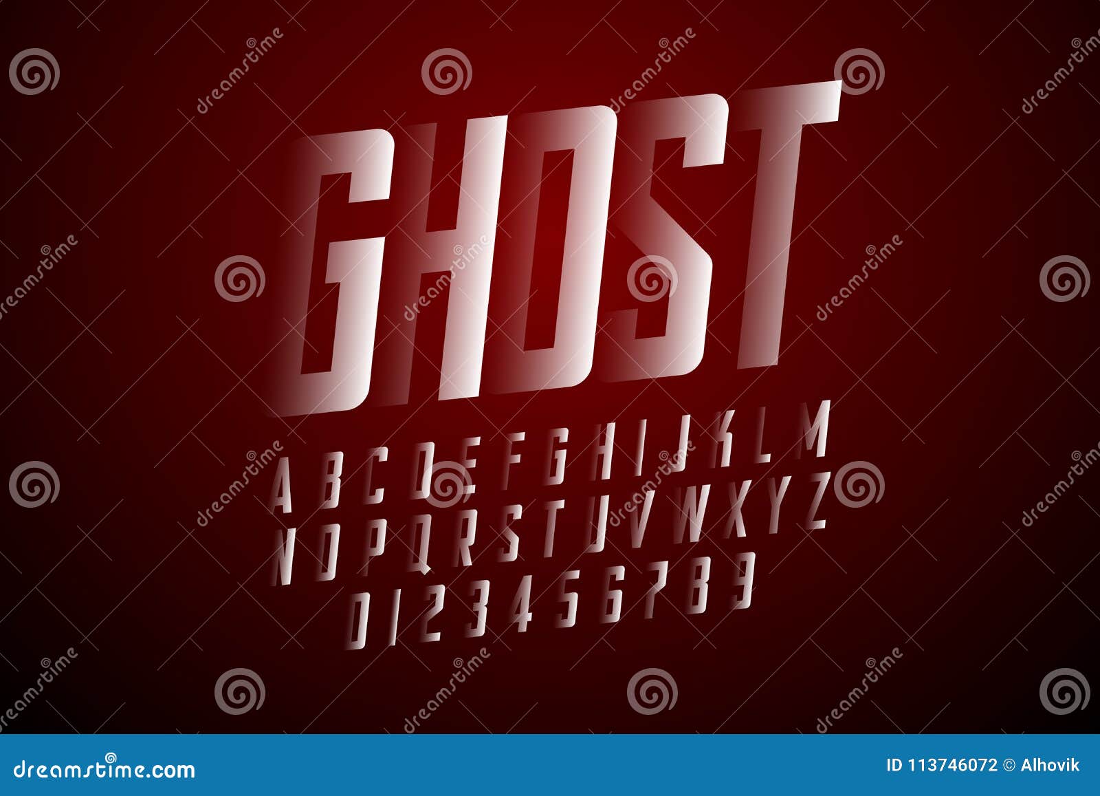 Modern Font with Shadow Effect Stock Vector - Illustration of ...
