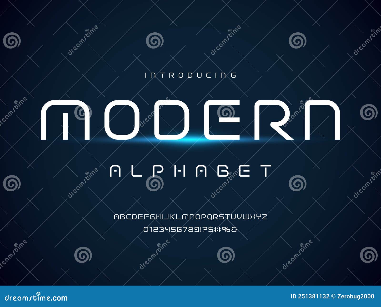 Modern font stock vector. Illustration of character - 251381132