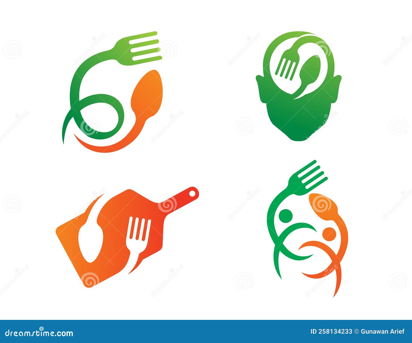 Modern Food Logo or Icon Design Template Vector Stock Vector ...