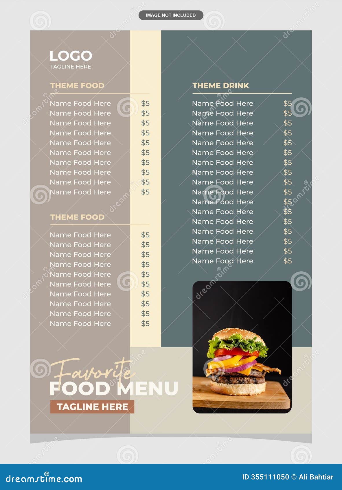 Modern Food Menu Vector Design for Restaurant Catalog Stock ...