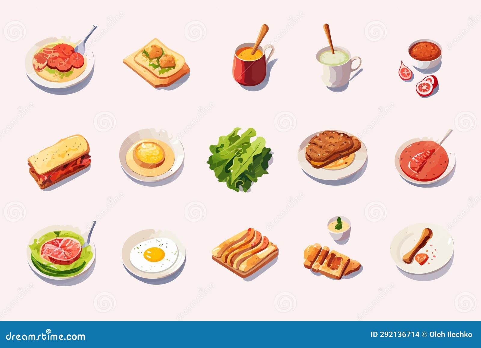 Modern Food Vector Flat Minimalistic Isolated Vector Style Illustration ...