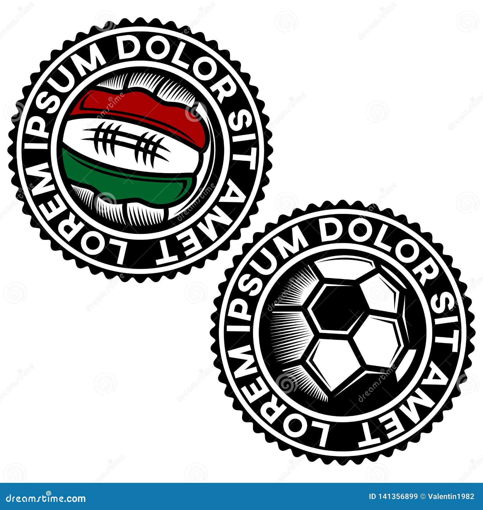 Modern Football Logo. Vector Illustration. Stock Vector - Illustration ...