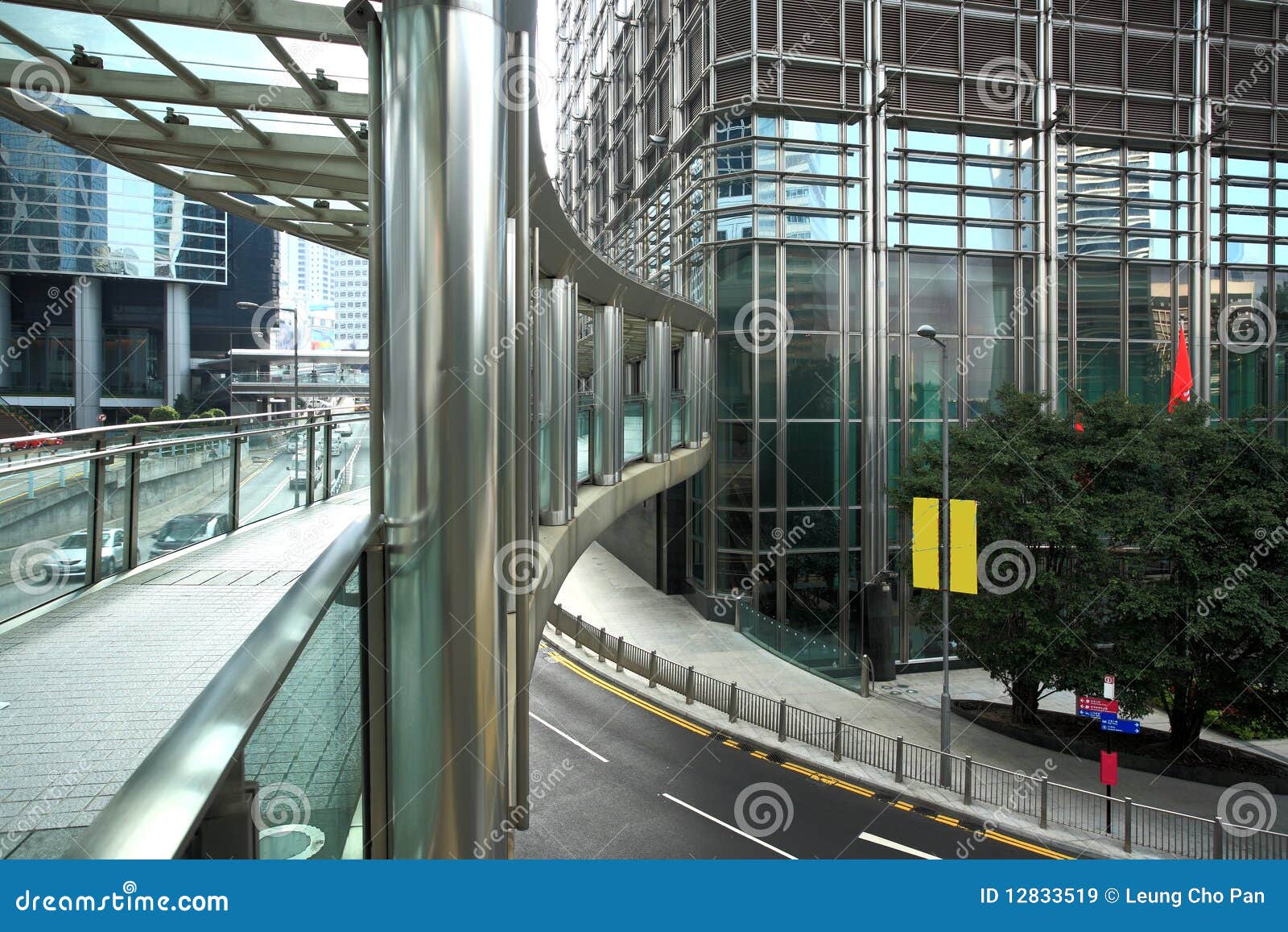 Modern footbridge stock image. Image of modern, handrail - 12833519