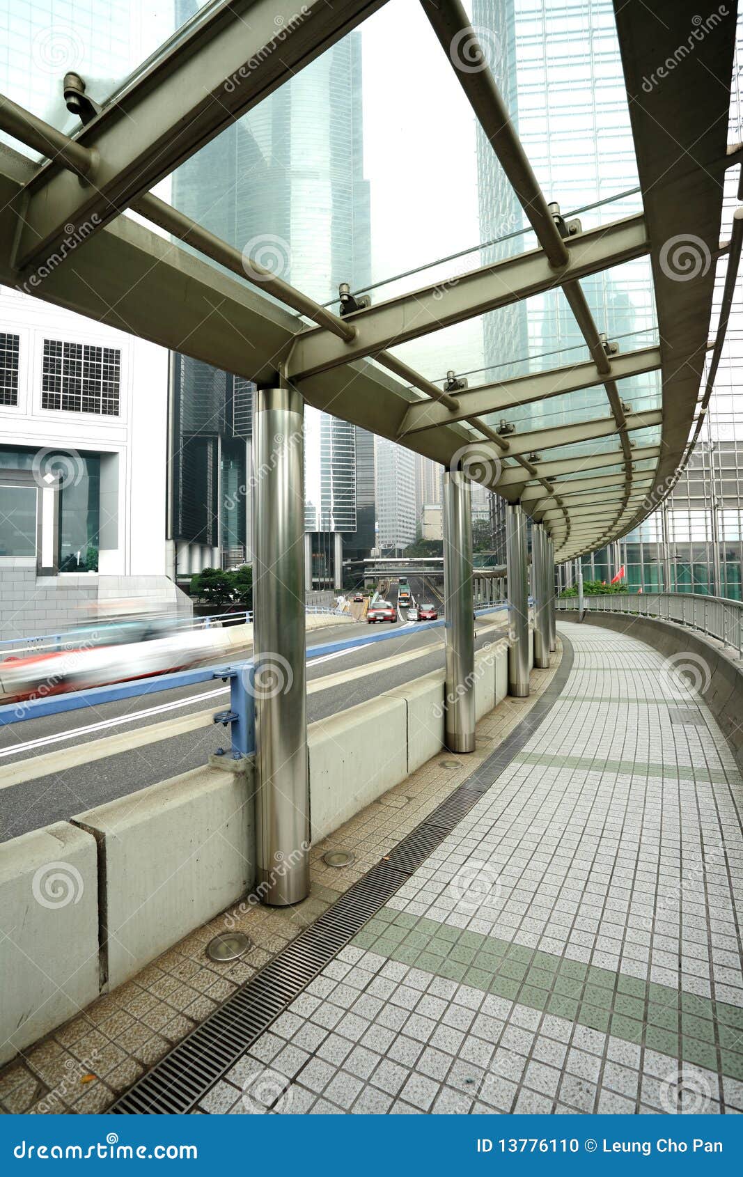 Modern footbridge stock photo. Image of businessman, scene - 13776110