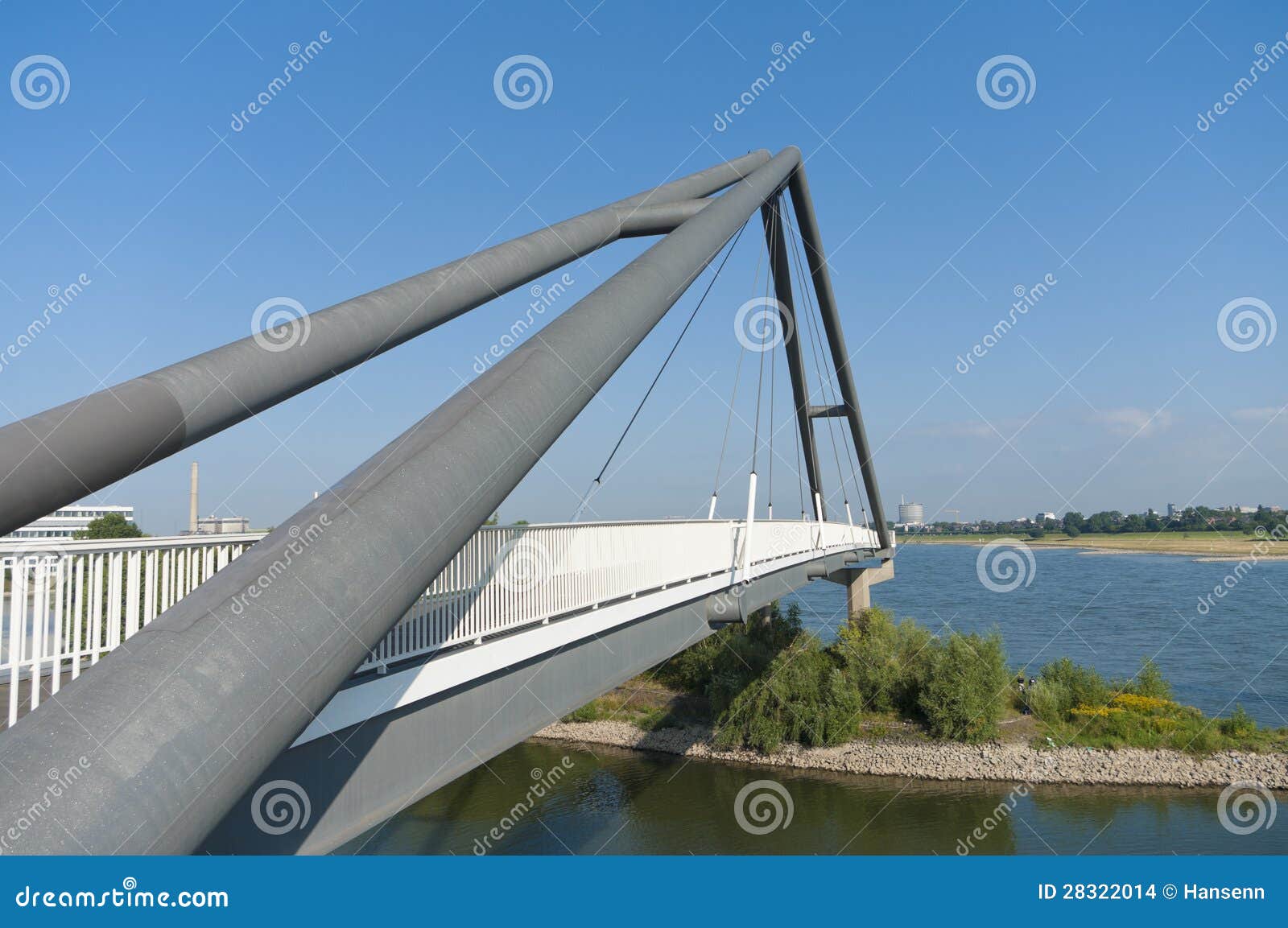 Modern footbridge stock photo. Image of pedestrian, downtown - 28322014
