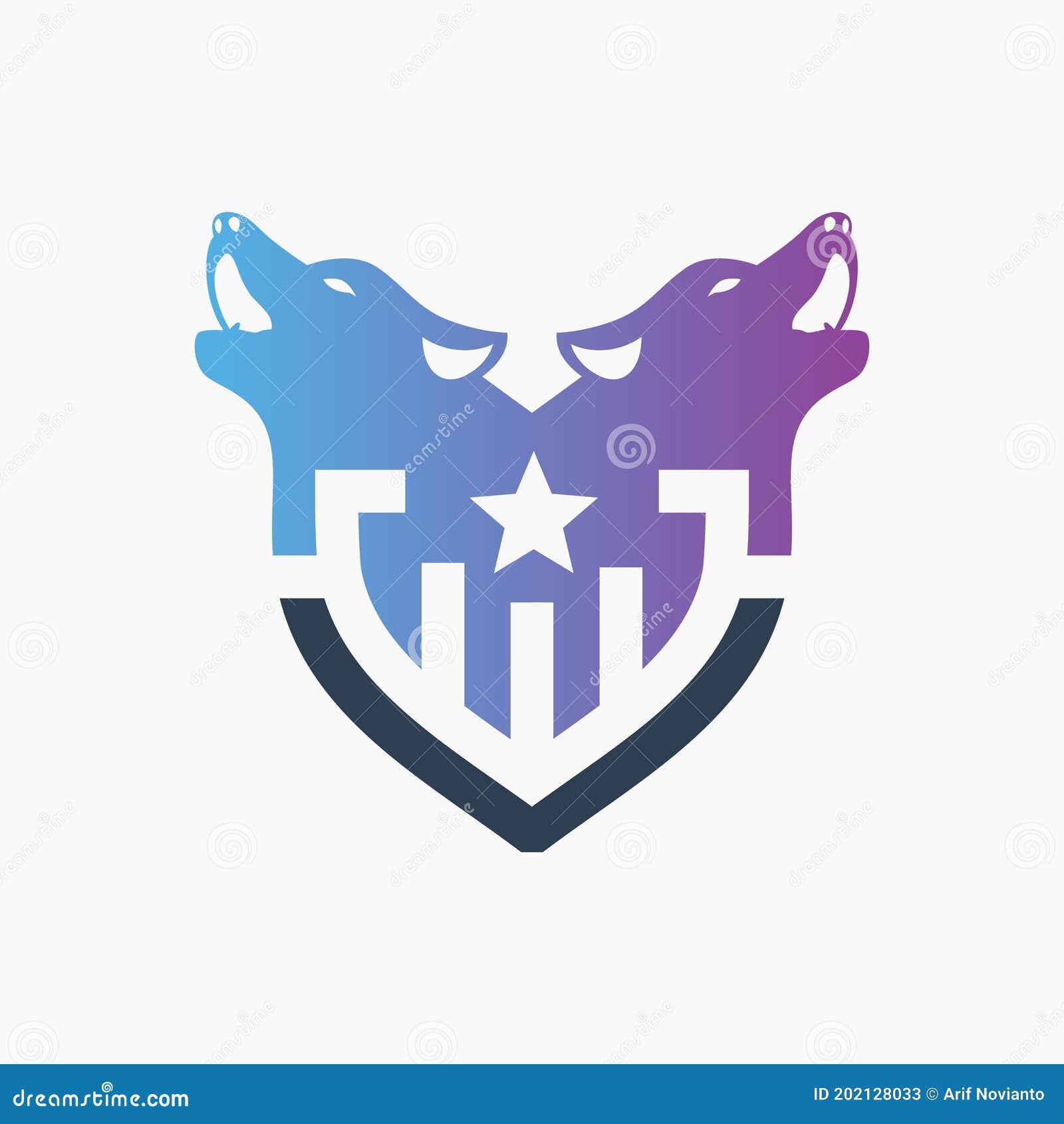 Modern Forest Wolf Animal Logo Stock Vector - Illustration of brand ...