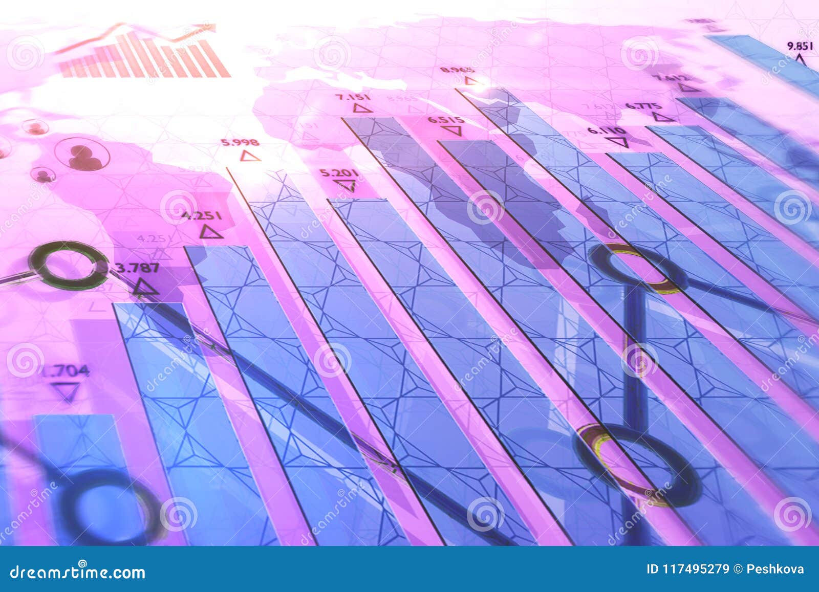 Finance and Analysis Backdrop Stock Illustration - Illustration of ...