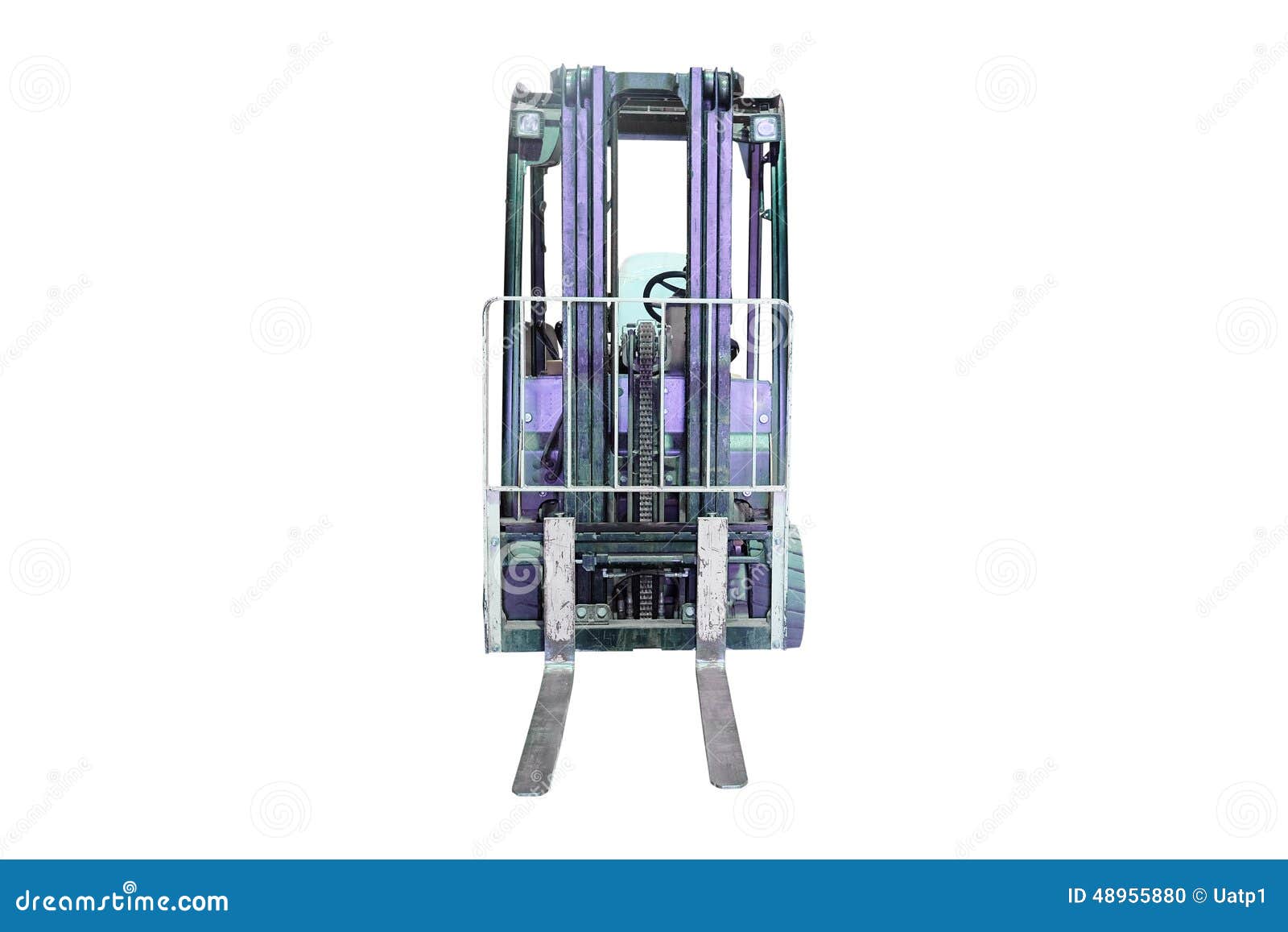 Modern forklift stock photo. Image of modern, pallet - 48955880