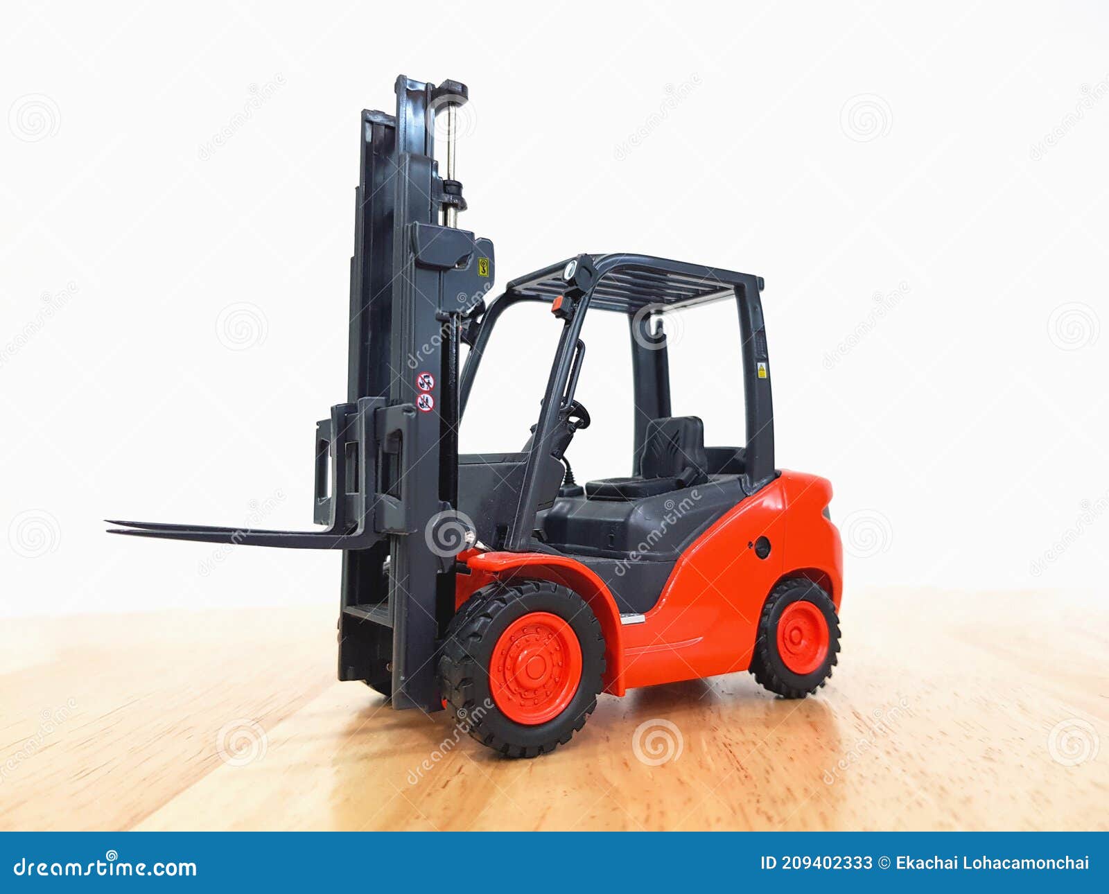 Modern Forklift Truck Isolated on White Background Stock Image - Image ...