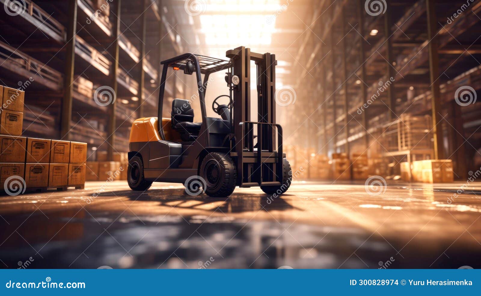Warehouse. Loading And Unloading From Warehouse Cartoon Vector ...
