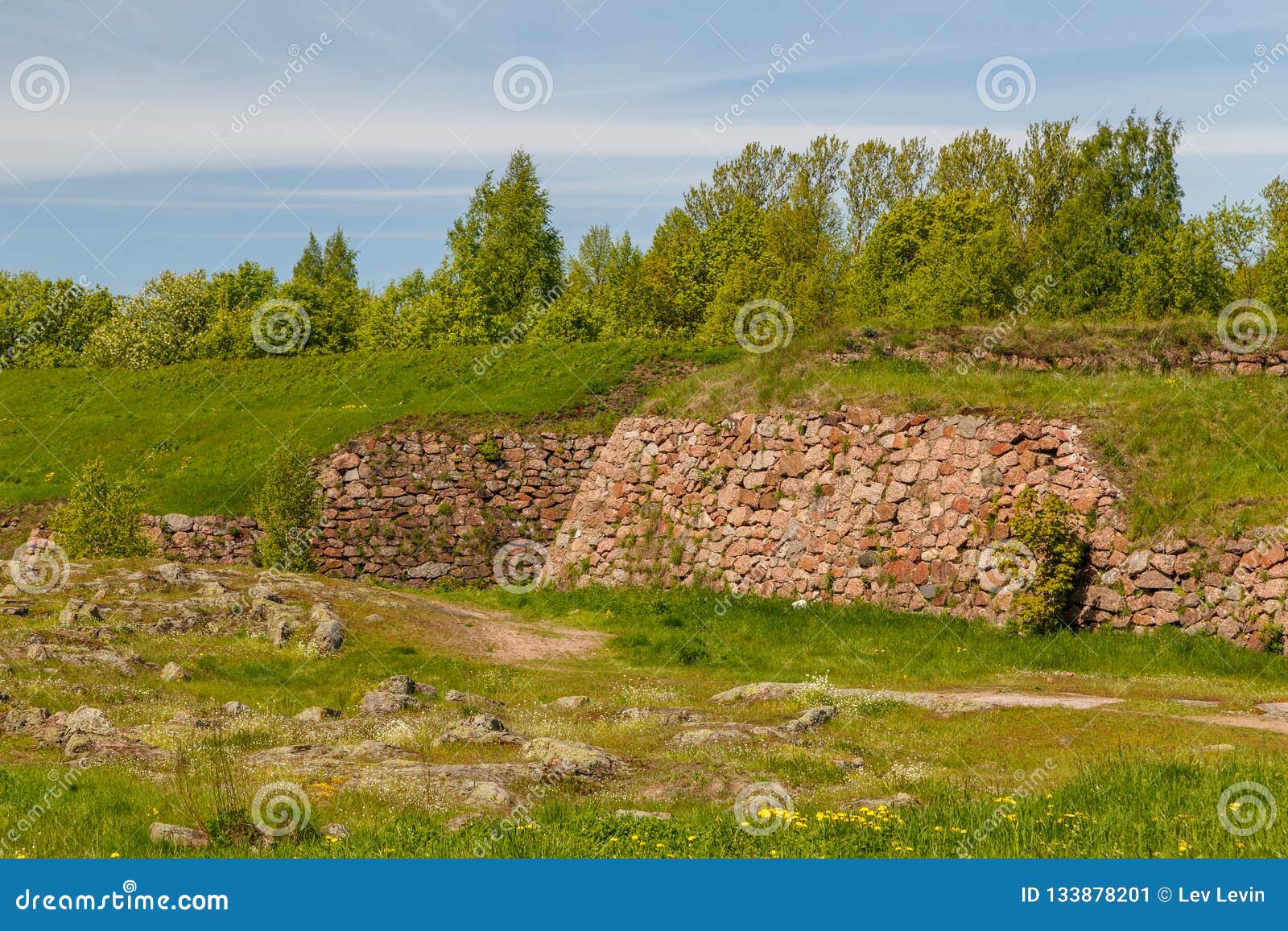 Fortifications of Vyborg stock image. Image of history - 133878201