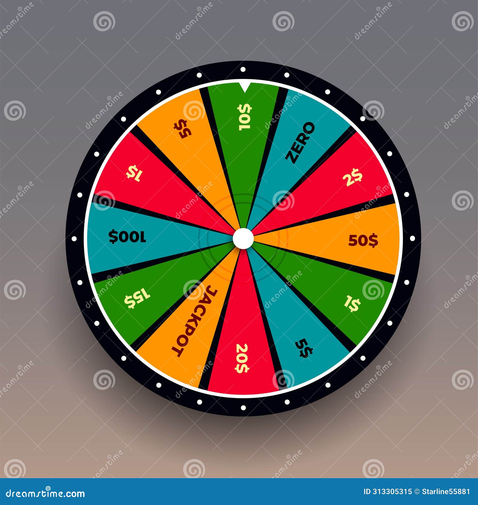 Modern Fortune Wheel Background for Rotate and Win Cash Prize Stock ...
