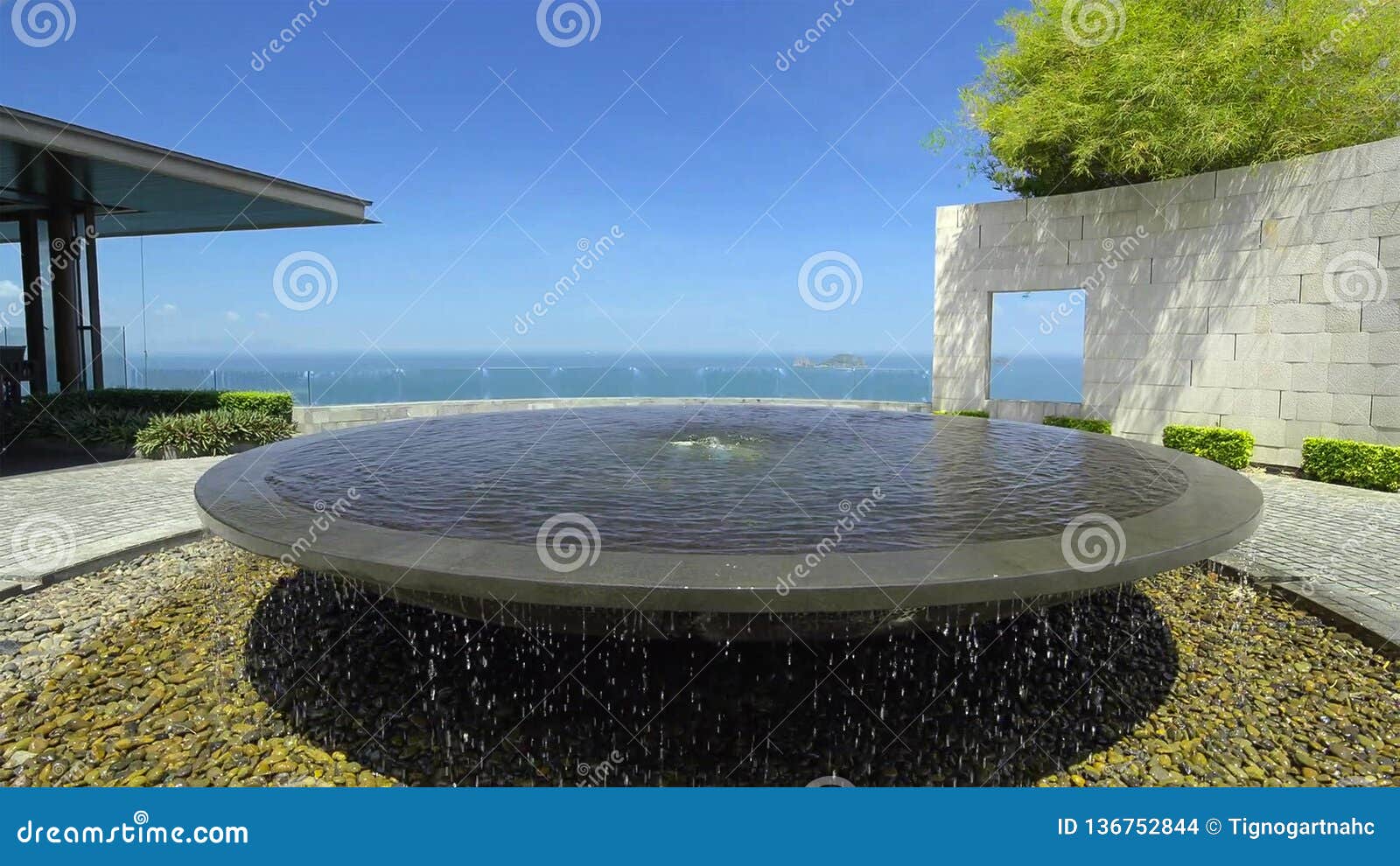 Modern Fountain Design in the Garden Stock Photo - Image of europe ...