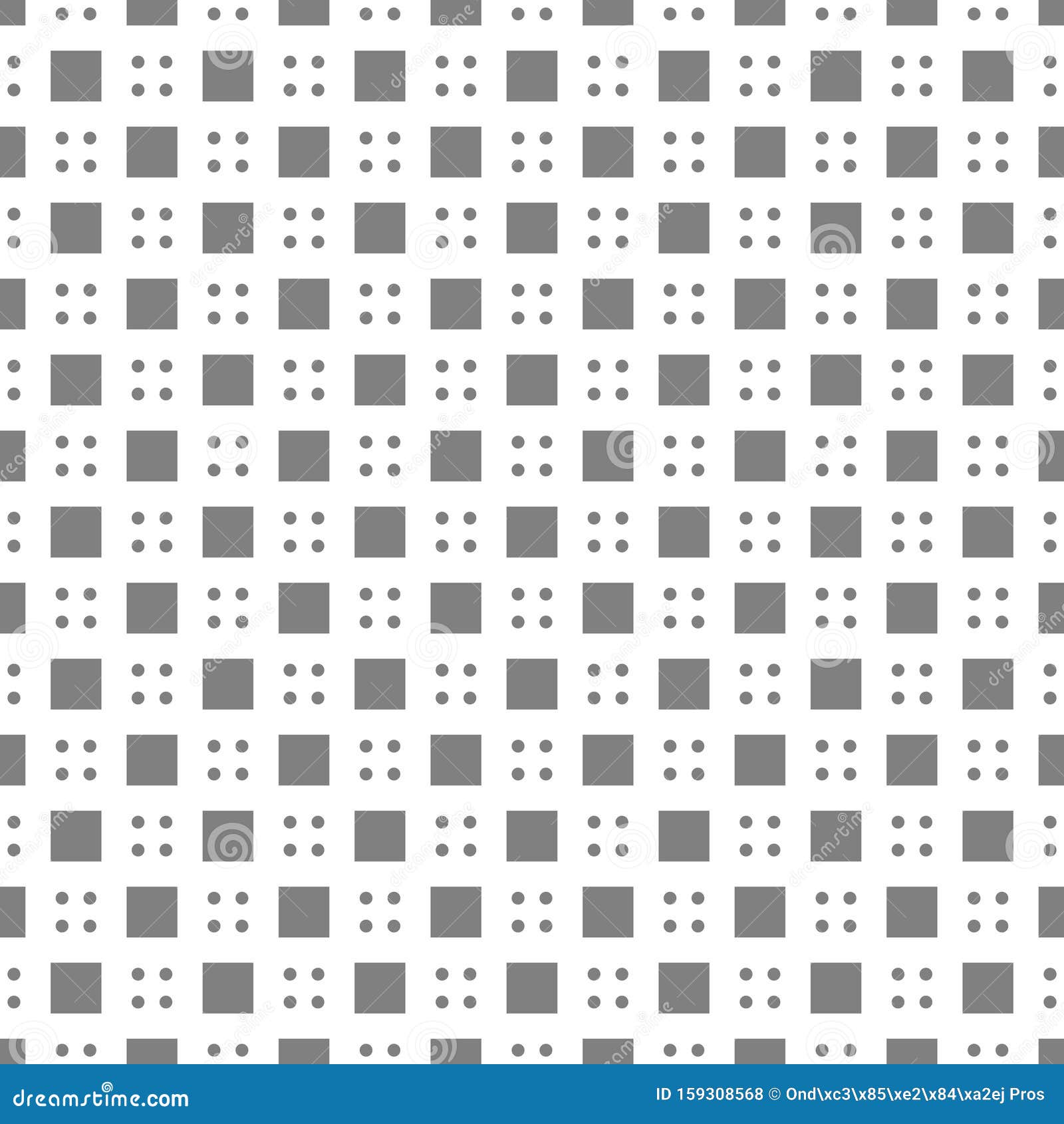 Modern Four Dot and Cube Seamless Pattern Isolated on White Background ...