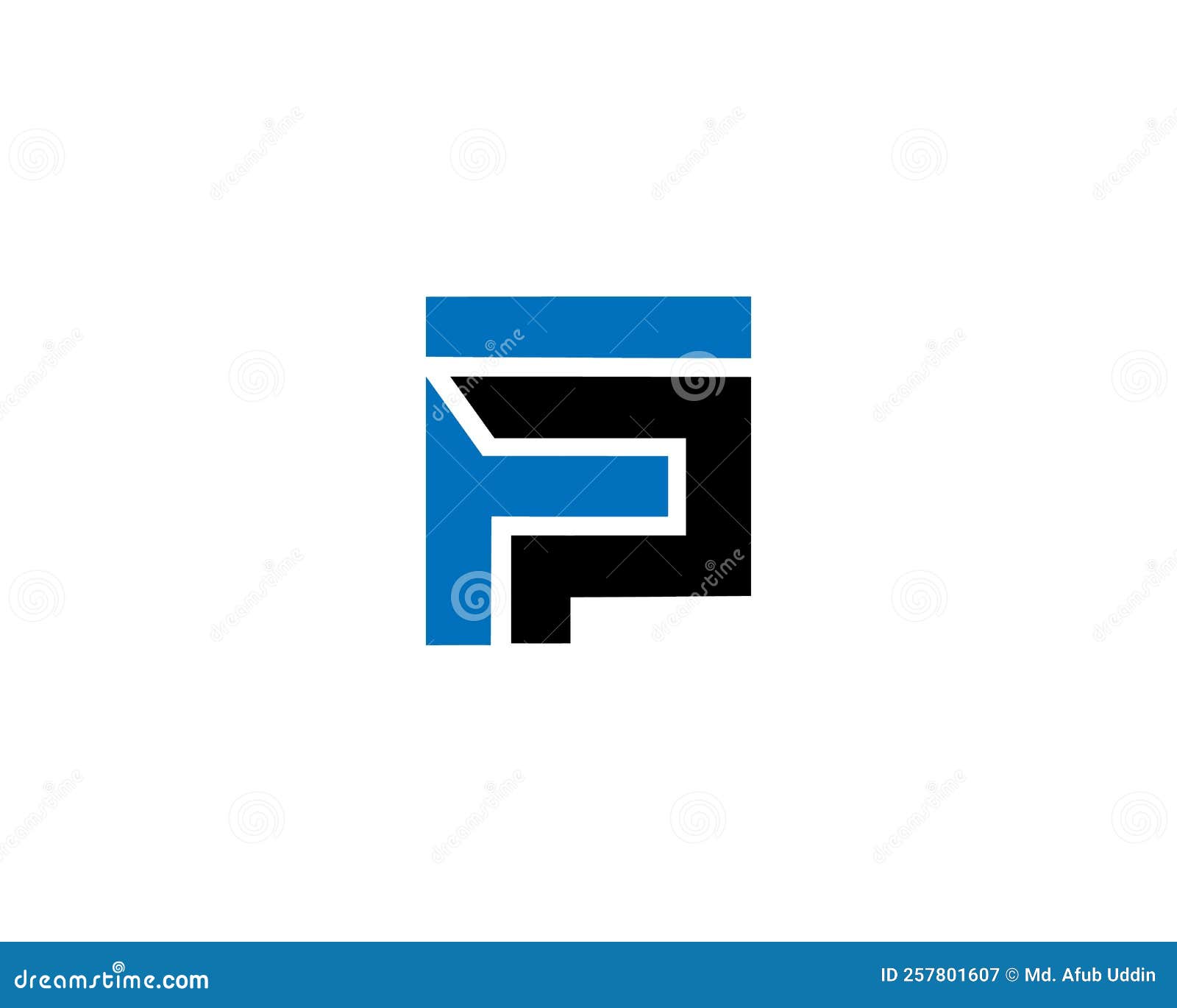 Modern FP Letter Initial Logo Design Stock Vector - Illustration of ...