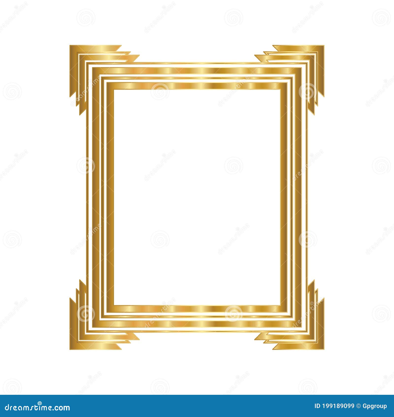 Modern Frame Gold Vector Design Stock Vector - Illustration of element ...
