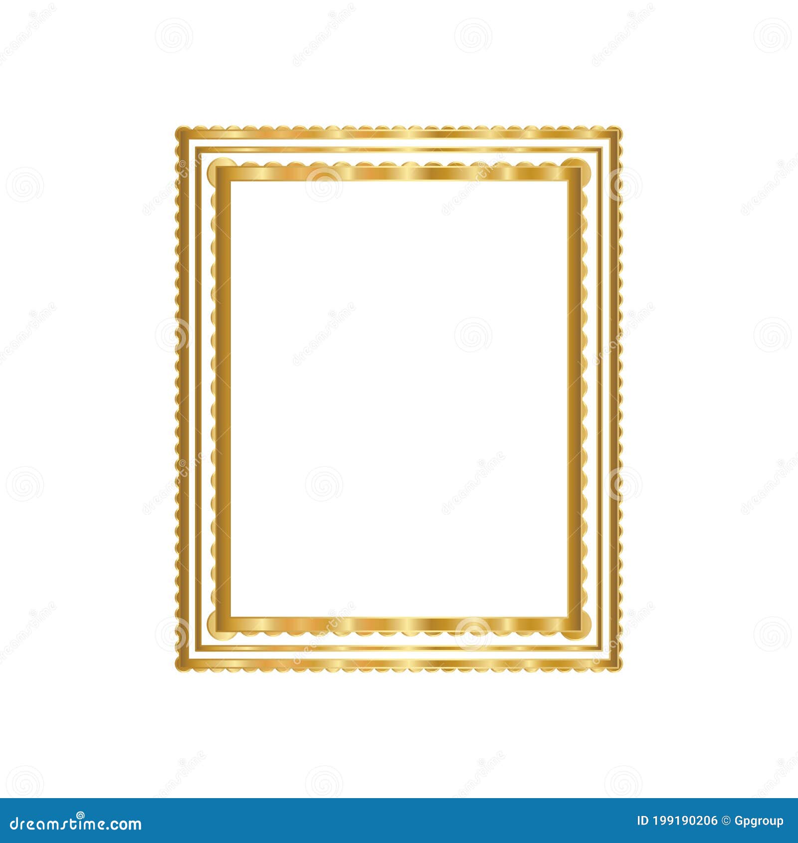 Modern Frame Gold Vector Design Stock Vector - Illustration of shape ...