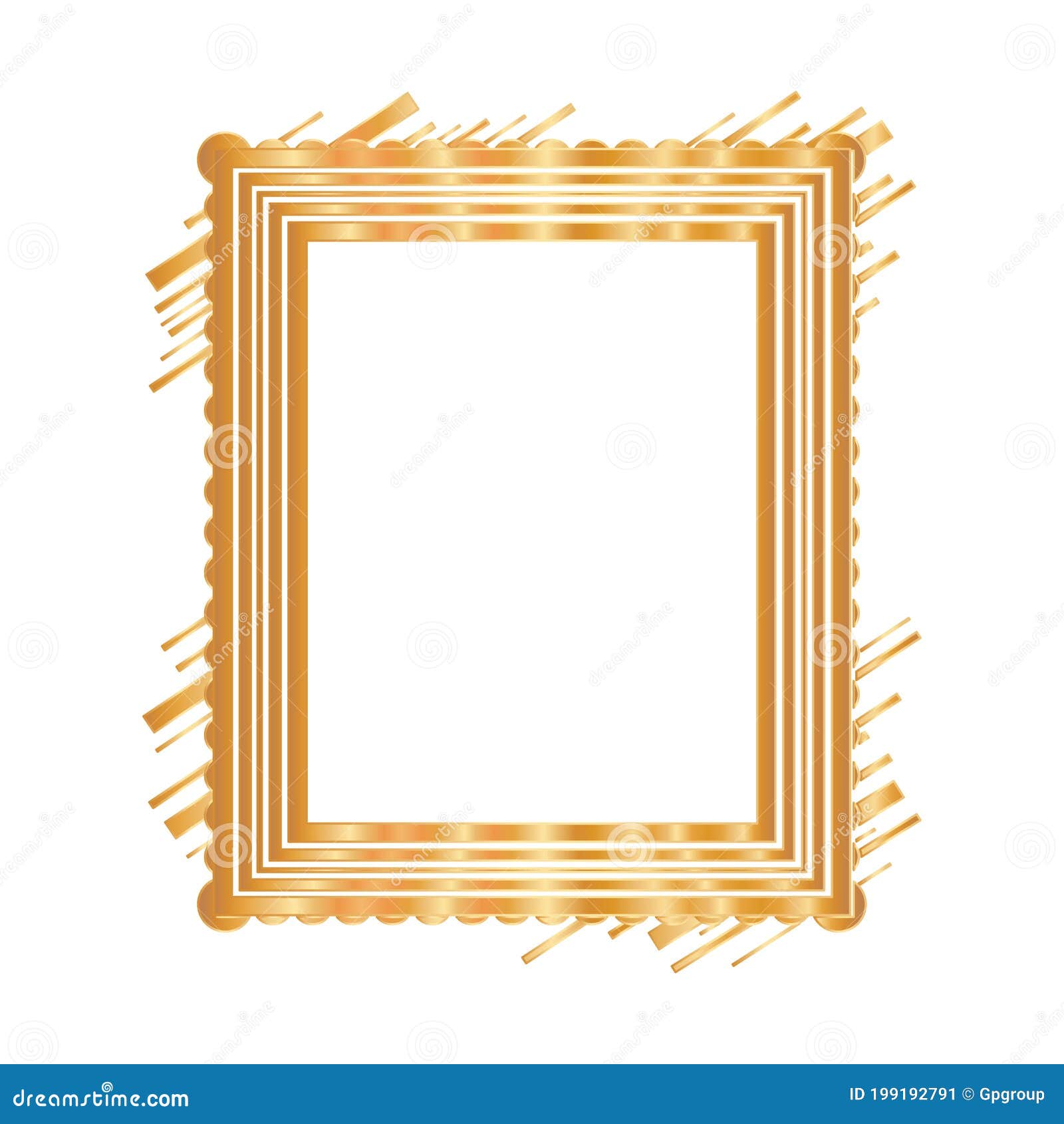 Modern Frame Gold Vector Design Stock Vector - Illustration of border ...
