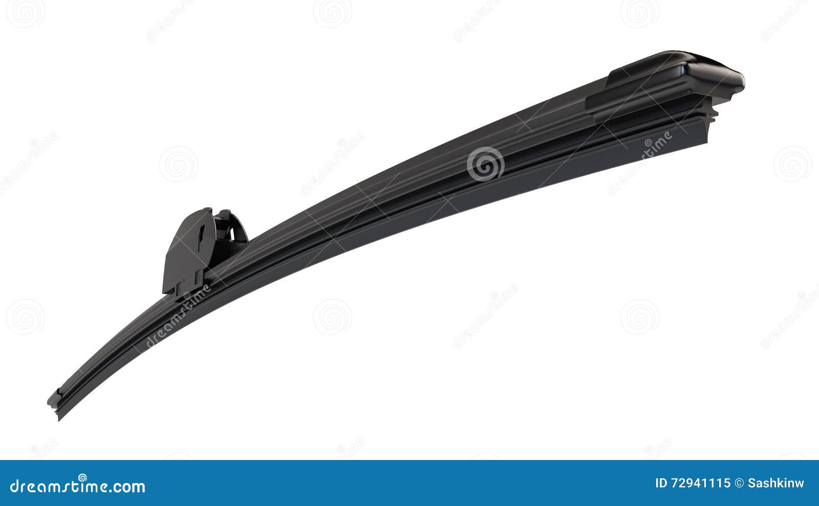 Modern Frameless Wiper Blade on White Stock Illustration - Illustration ...