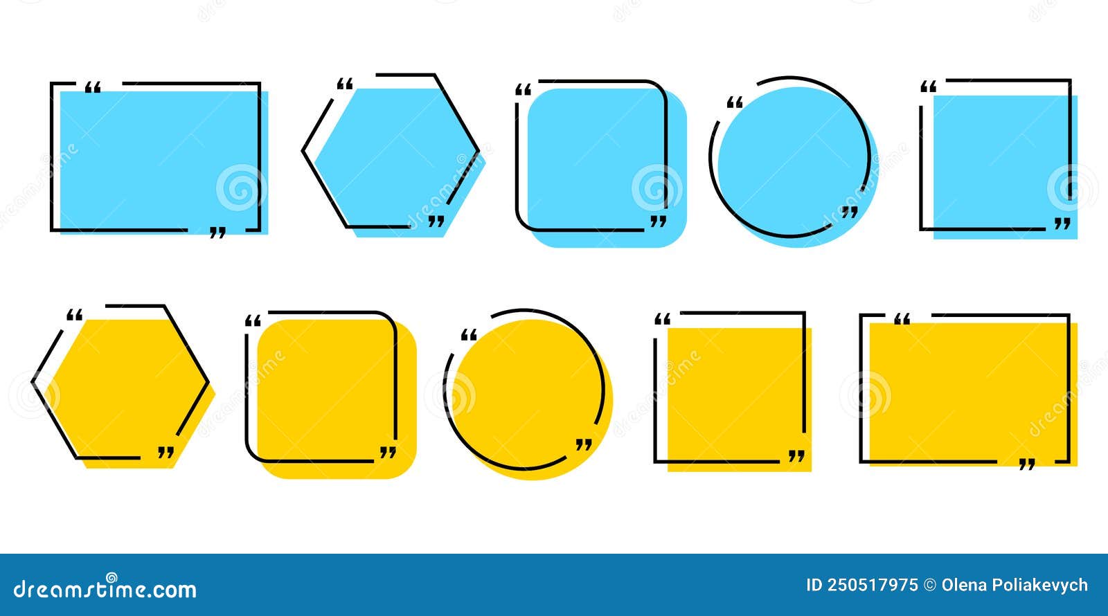 Modern Frames Quotes. Modern Cartoon Template. Dialog, Chat Speech ...