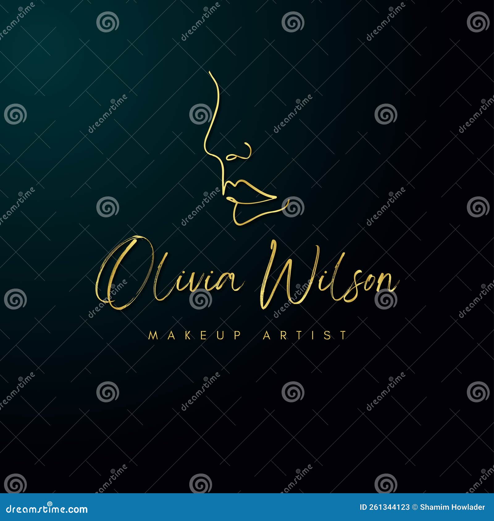 Modern Free Minimalist Makeup Line Face Logo Stock Vector ...