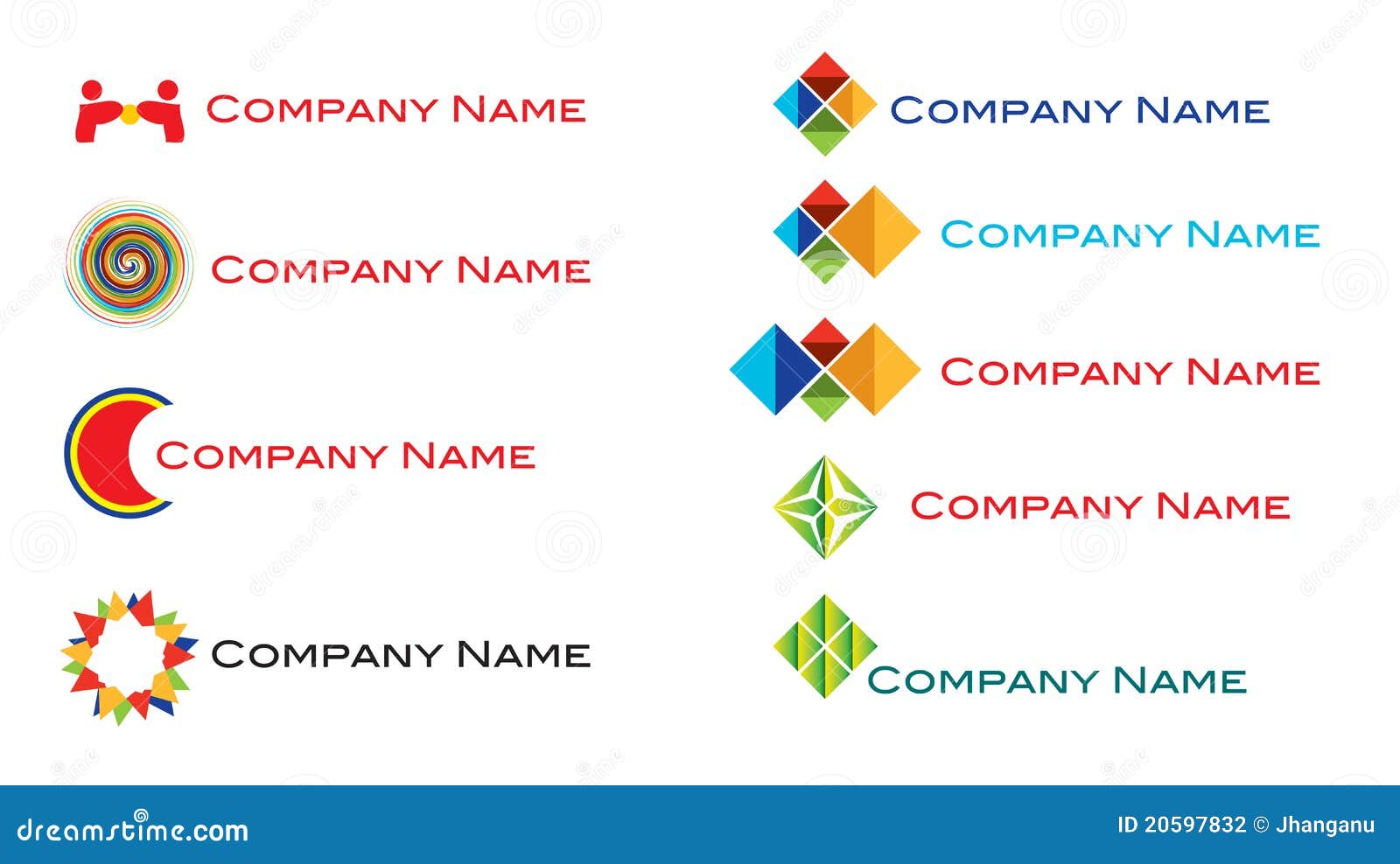 Modern fresh logo set stock vector. Illustration of corporate - 20597832