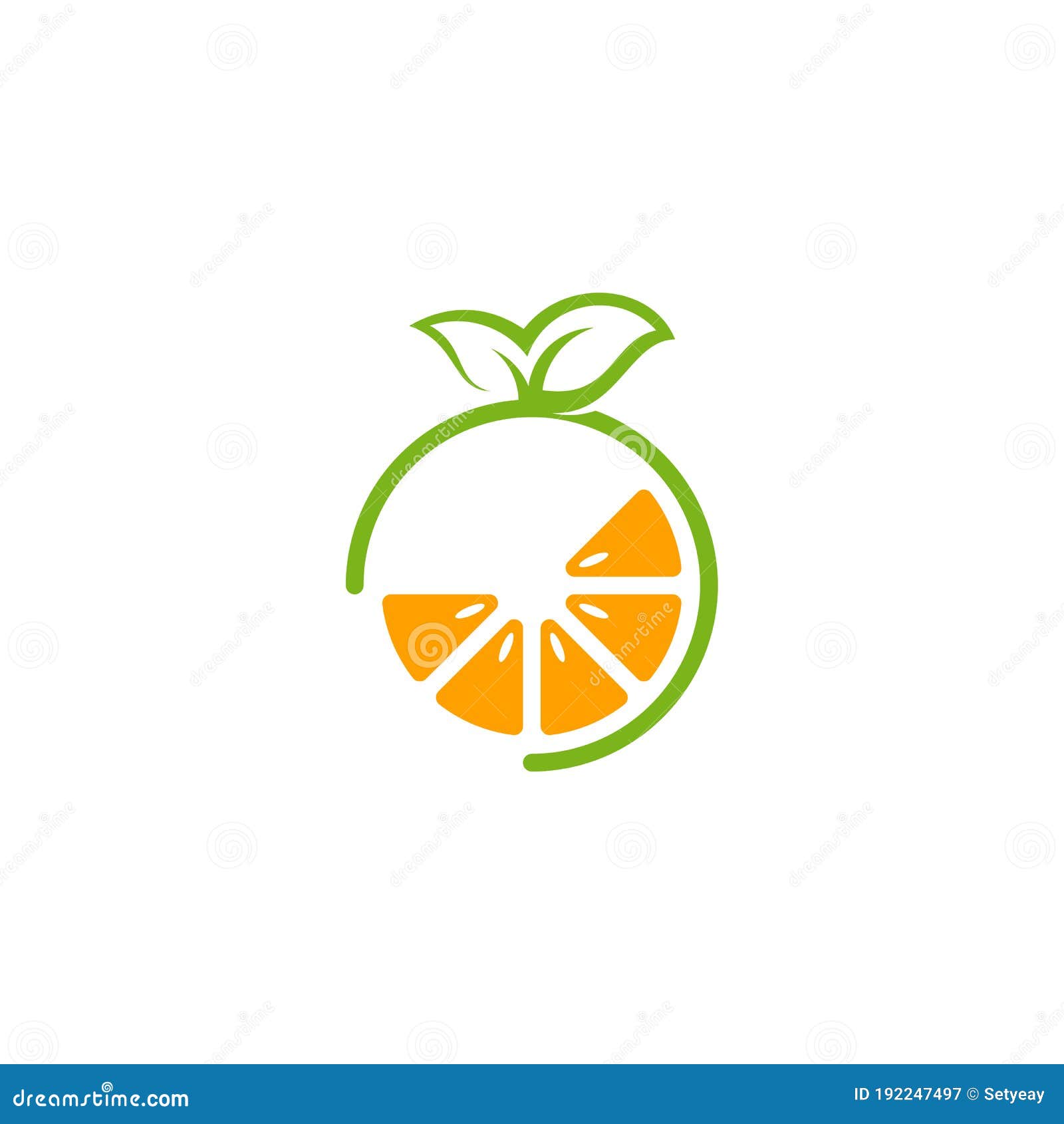 Modern Fresh Orange Logo Vector Illustration, Fresh Orange Slice Logo ...