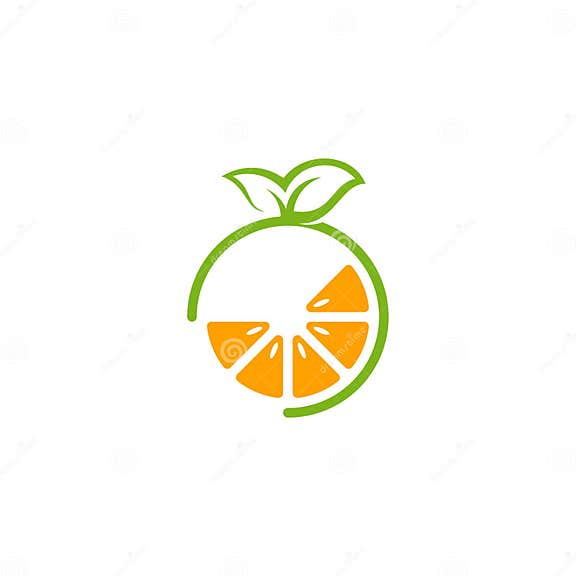 Modern Fresh Orange Logo Vector Illustration, Fresh Orange Slice Logo ...