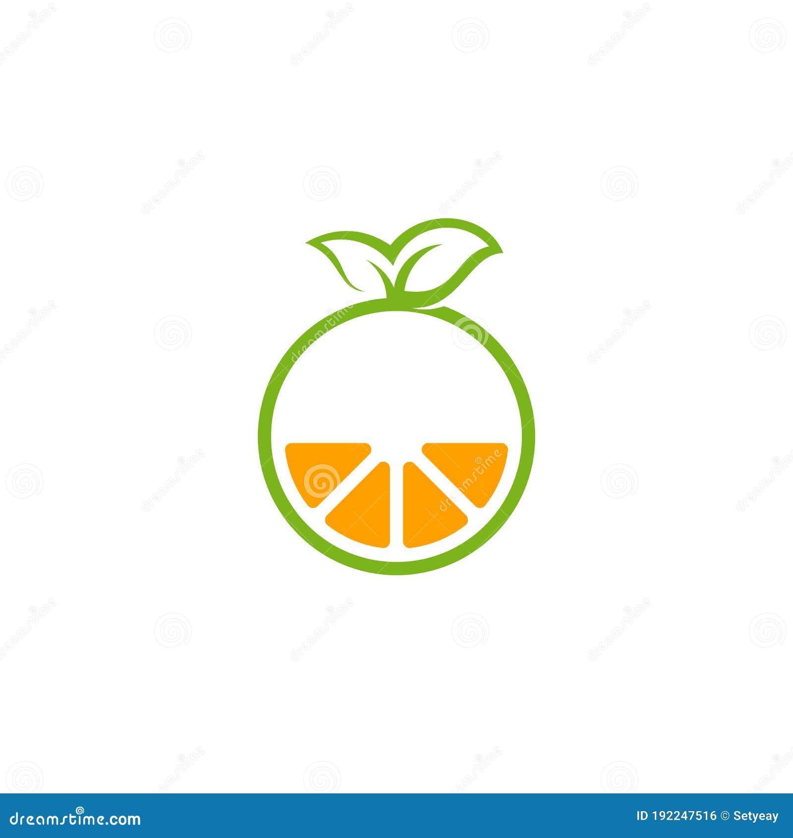 Modern Fresh Orange Logo Vector Illustration, Fresh Orange Slice Logo ...