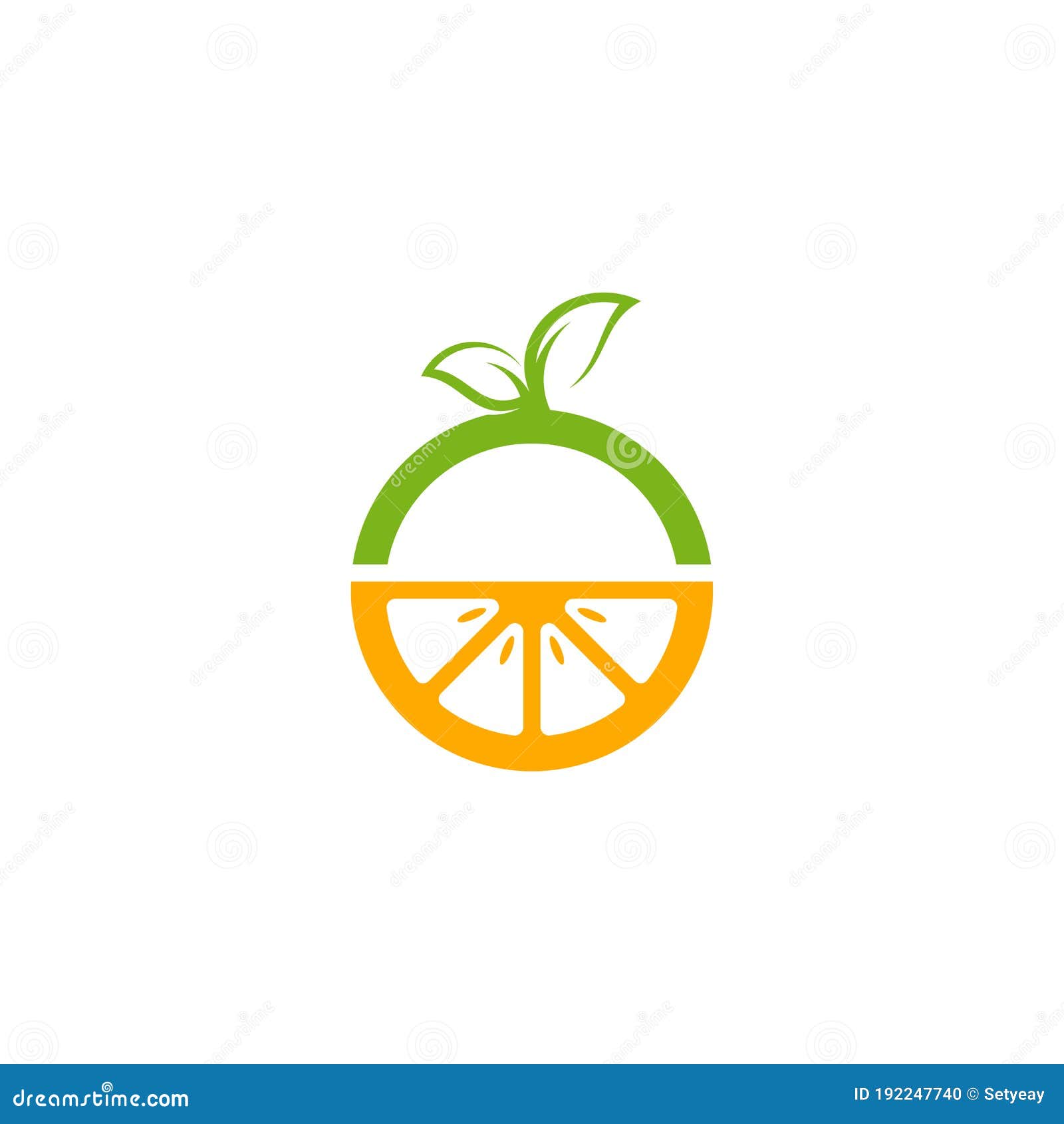 Modern Fresh Orange Logo Vector Illustration, Fresh Orange Slice Logo ...
