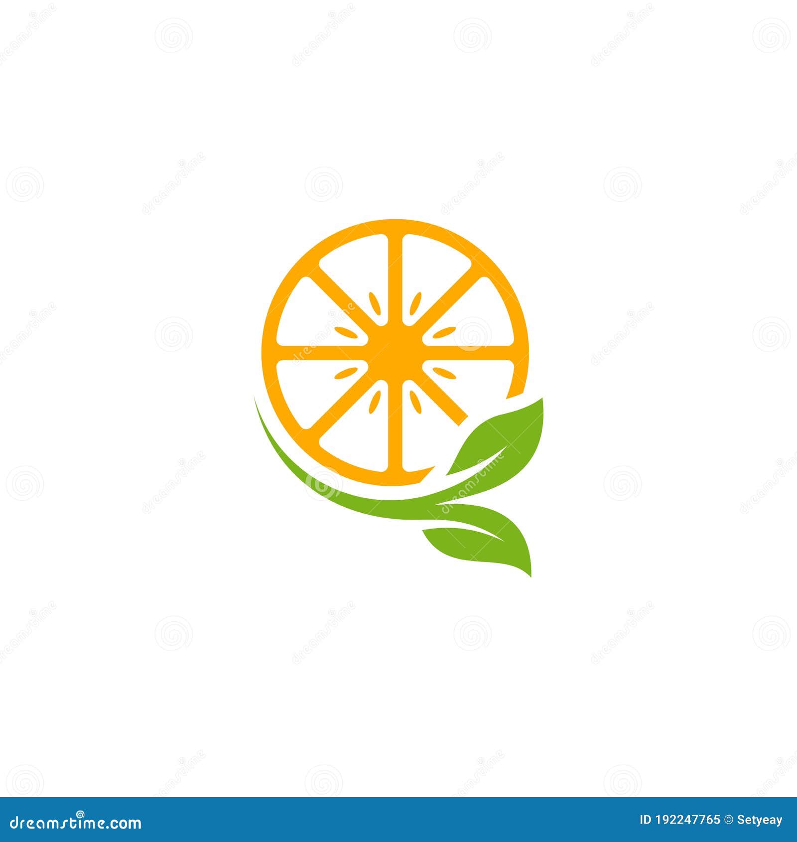 Modern Fresh Orange Logo Vector Illustration, Fresh Orange Slice Logo ...