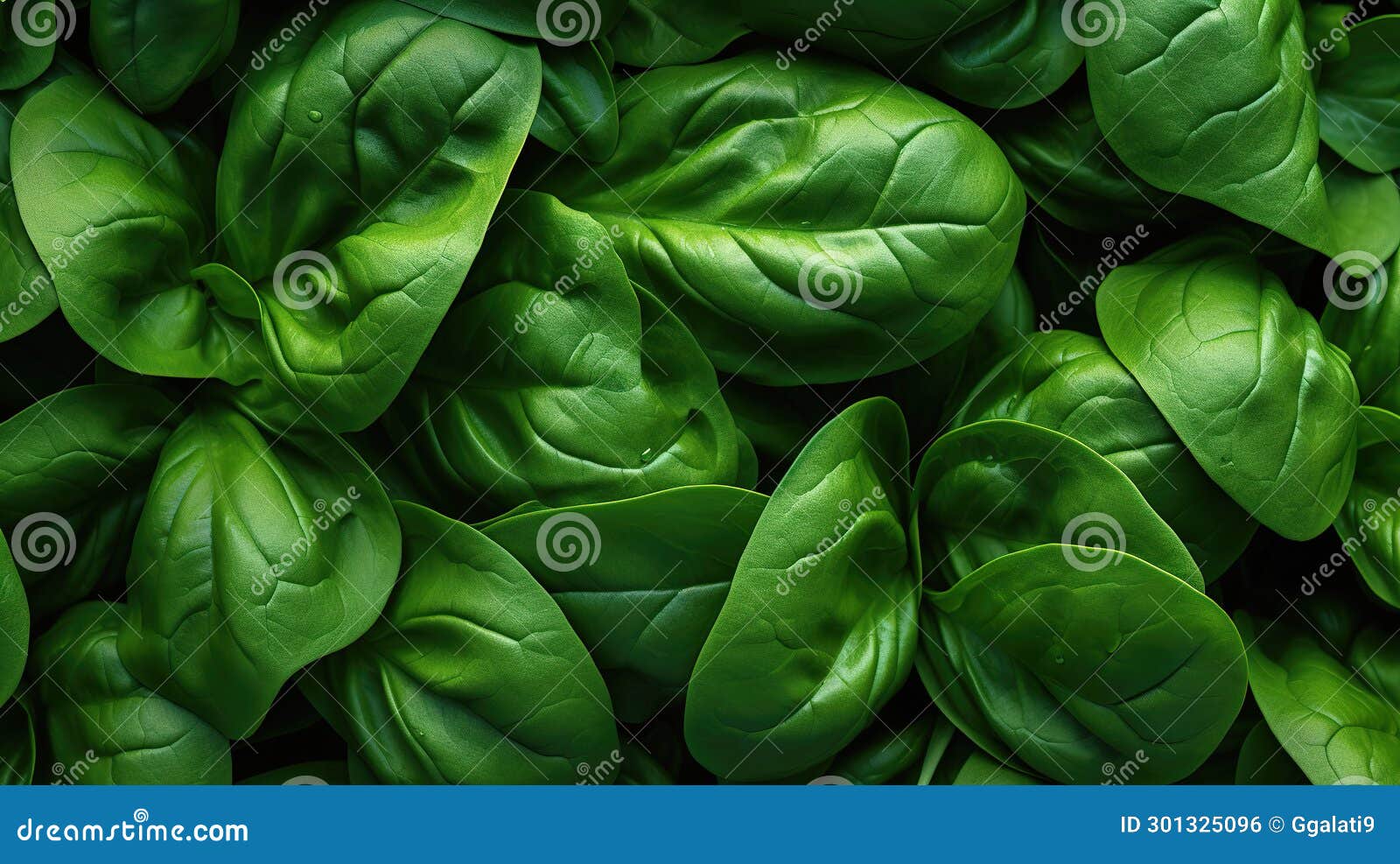 Modern Fresh Spinach Artwork in a Photorealistic Style Stock ...