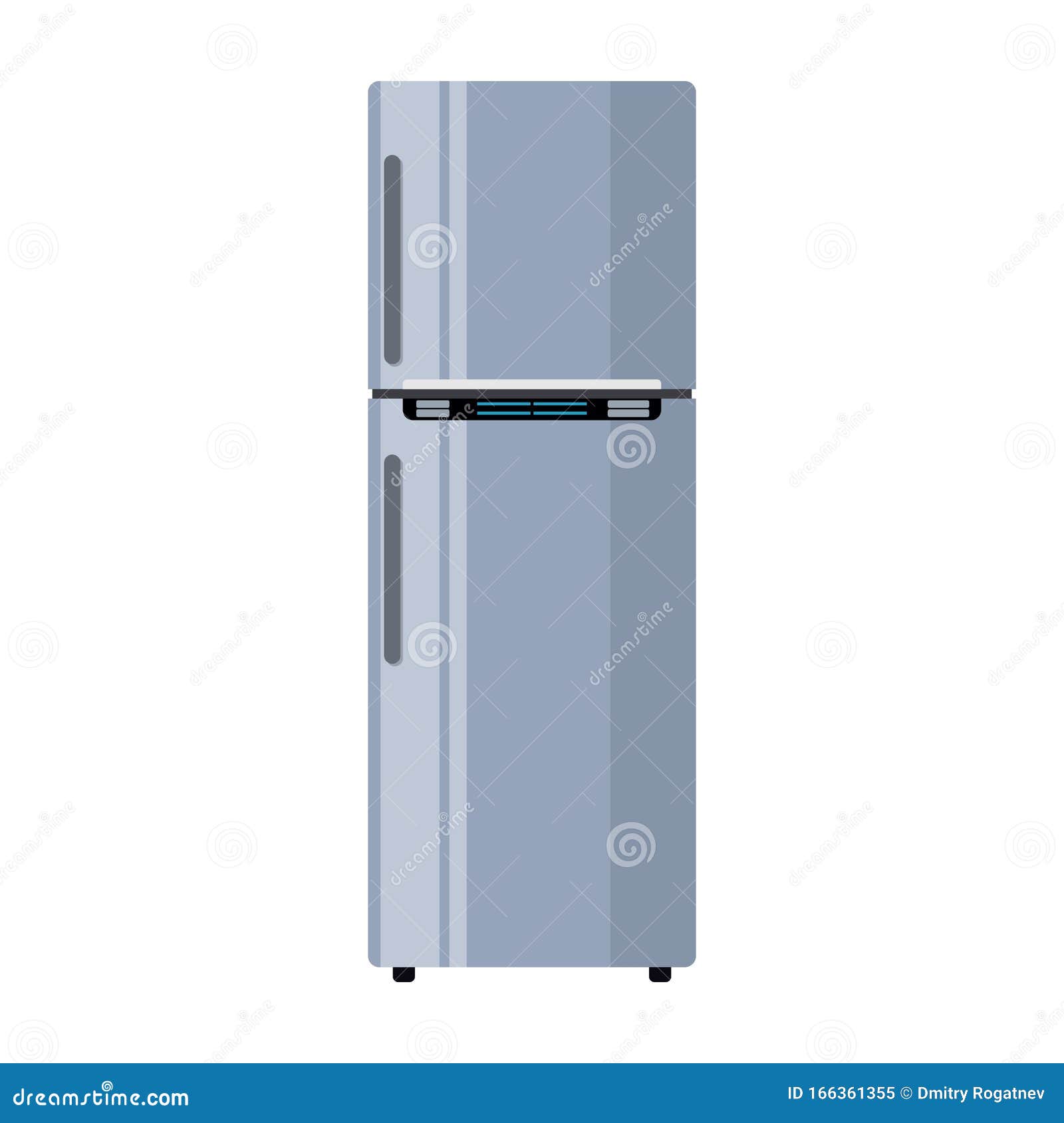 Modern Fridge Freezer Refrigerator Stock Vector - Illustration of ...