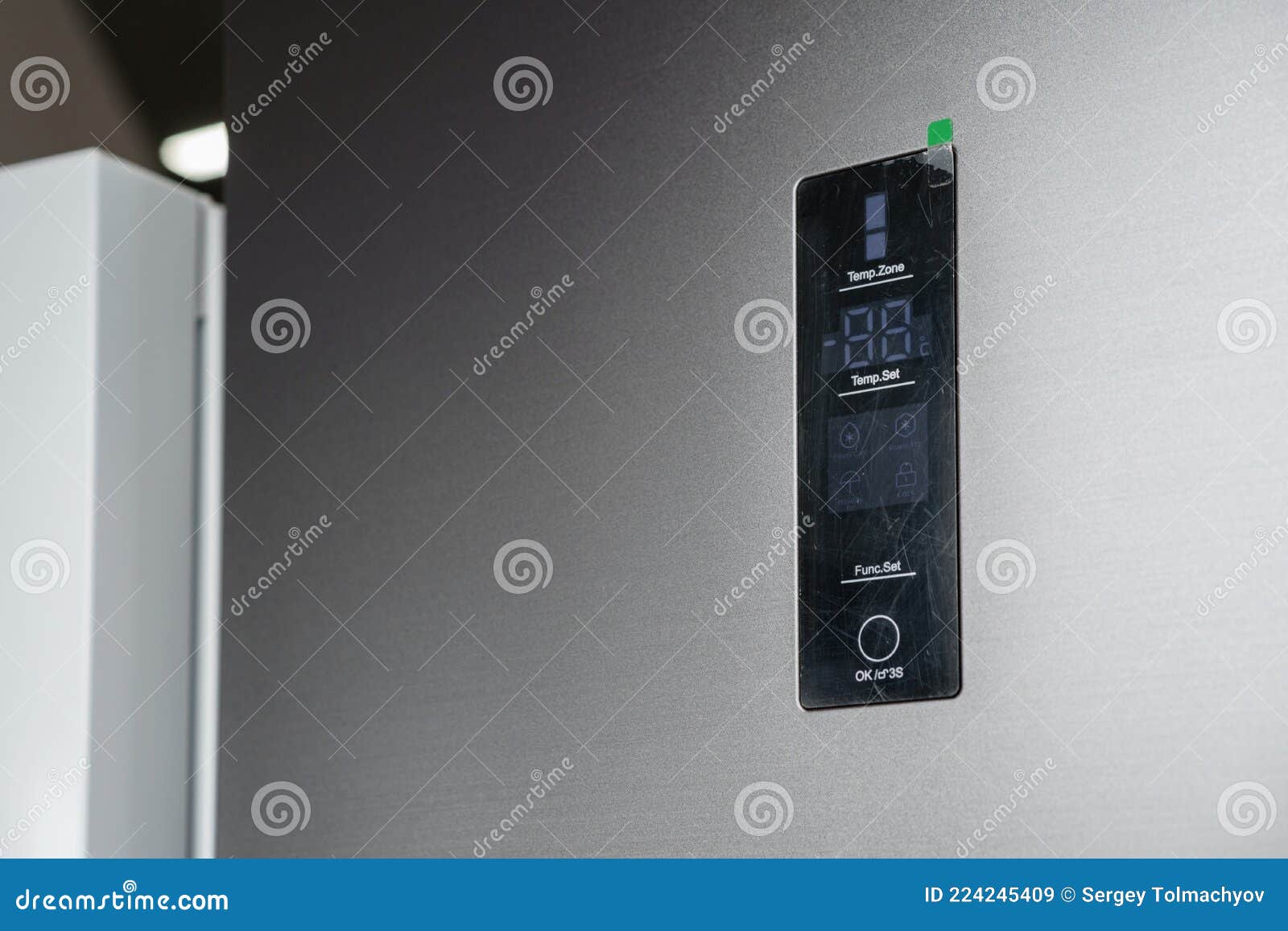 Modern Fridge Temperature Control Panel Close Up Stock Image - Image of ...