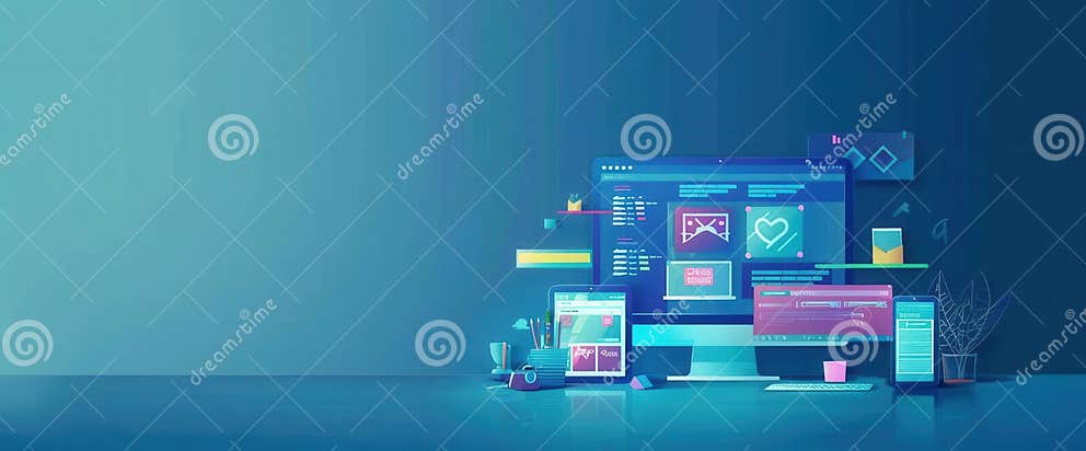 Modern Front End Development. User Interface Optimization Concept Stock ...